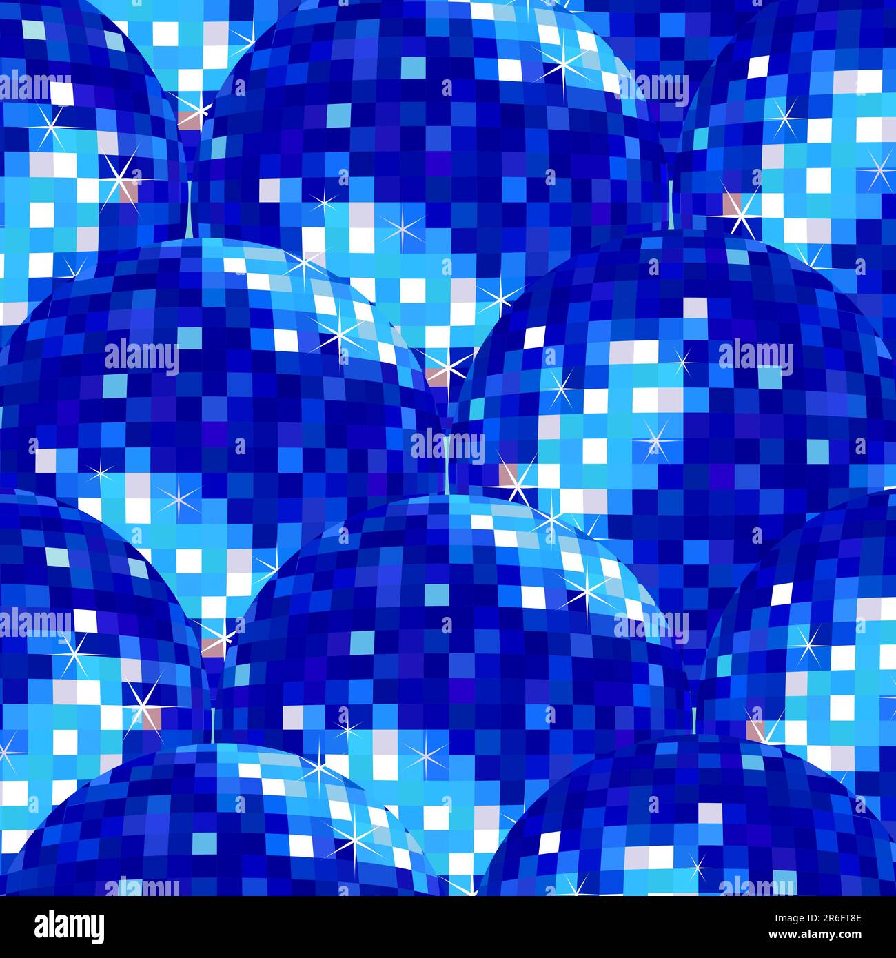 disco ball blue pattern, vector art illustration Stock Vector Image ...