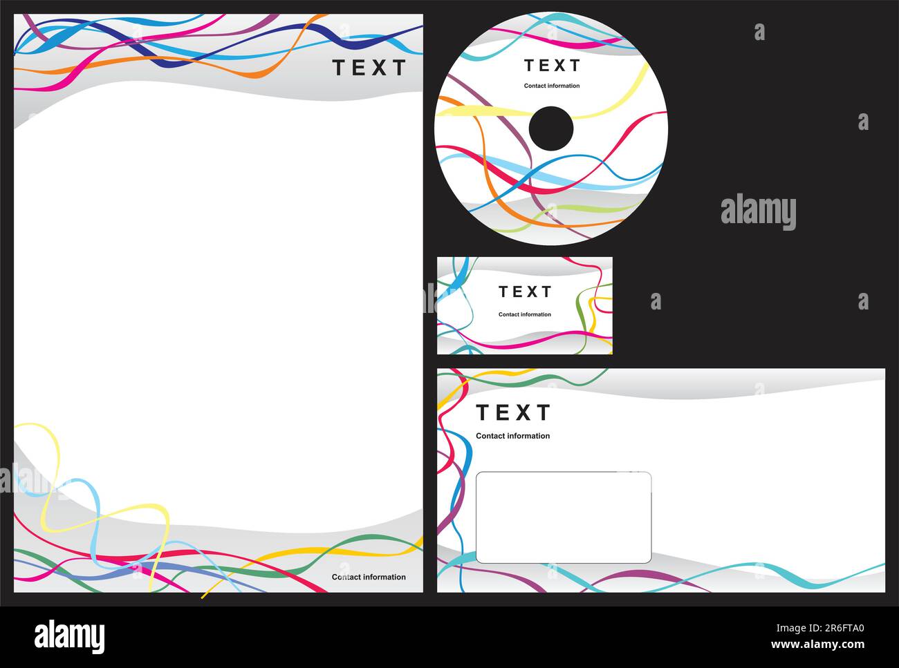 Business package with business card, letterhead, envelope and cd Stock ...