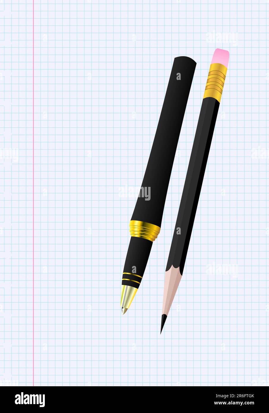 White pen on notepad Stock Vector Images - Alamy