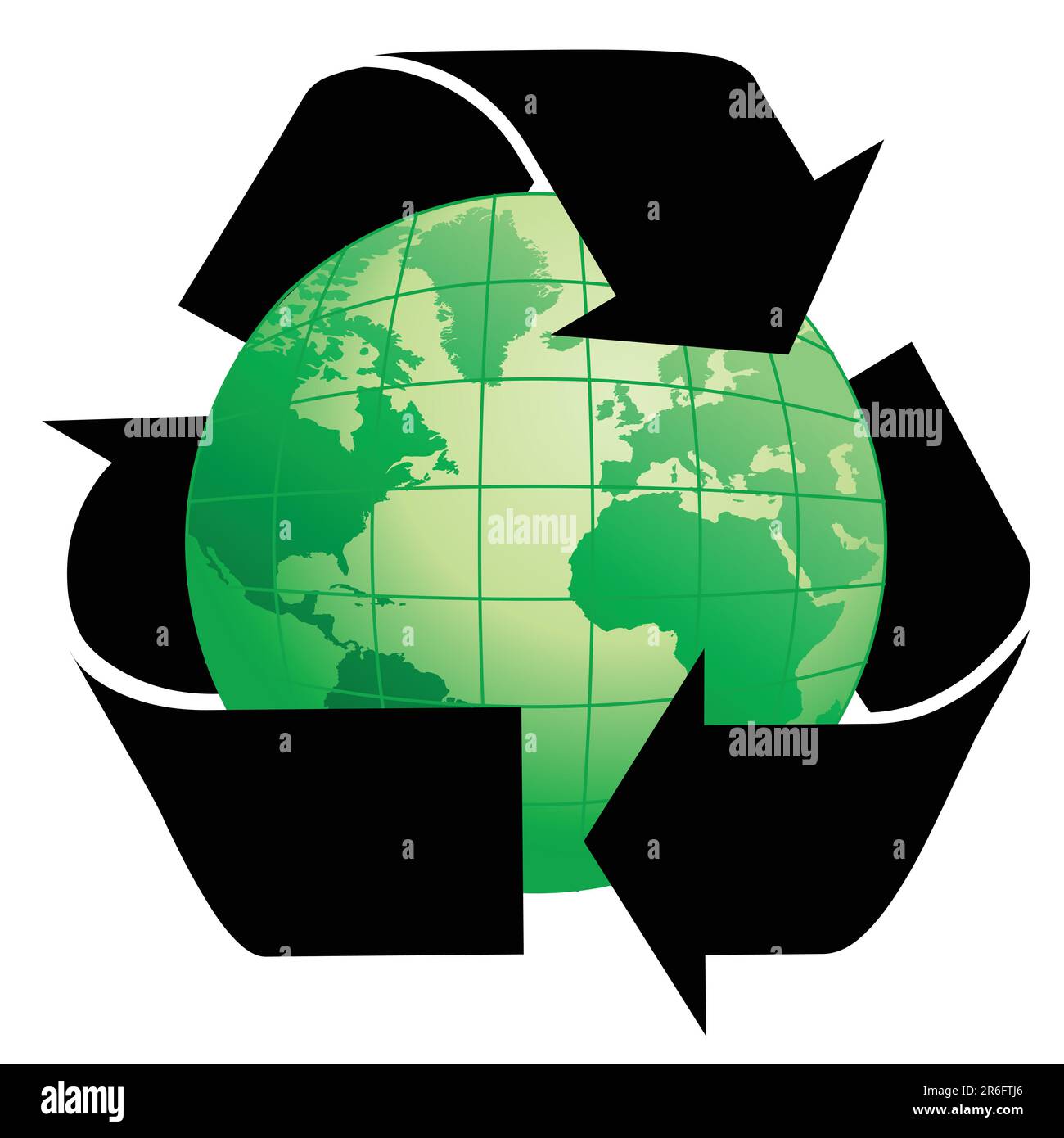 Planet Earth with Recycle Symbol Stock Vector Image & Art - Alamy