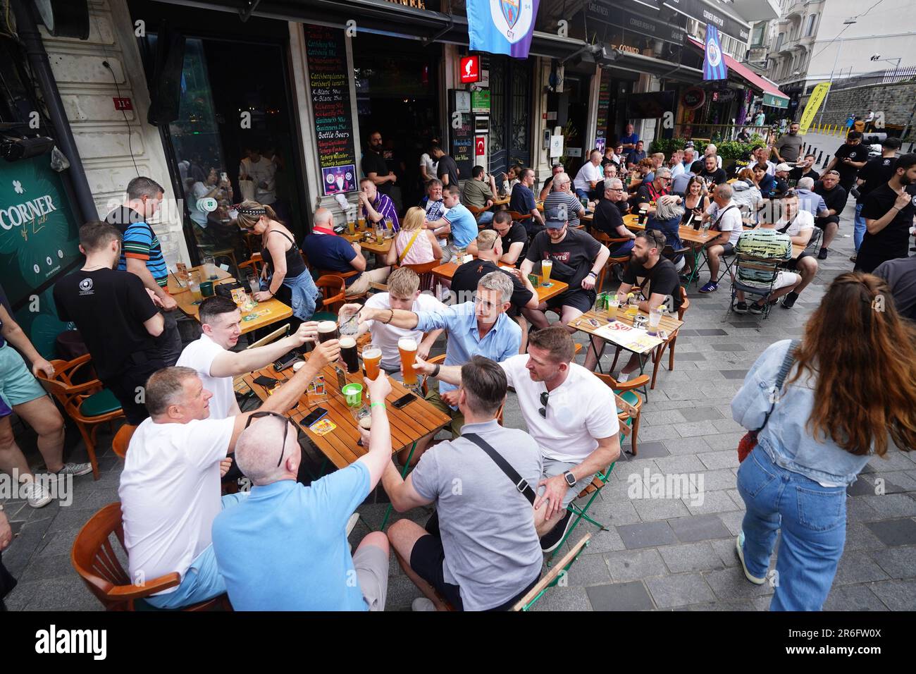Man City fans in Istanbul, ahead of Saturday's UEFA Champions League ...
