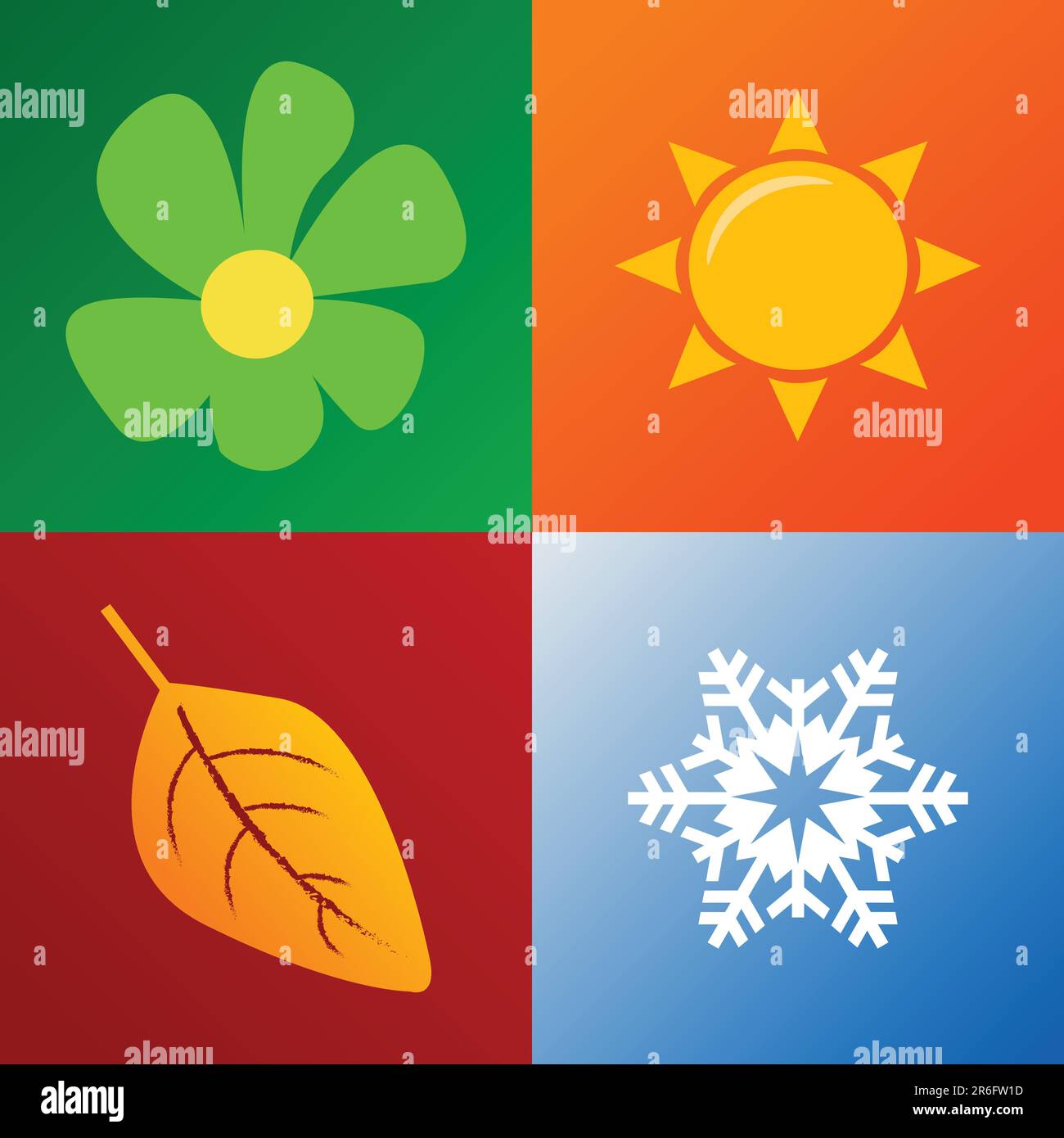four seasons background fully editable vector illustration Stock Vector ...