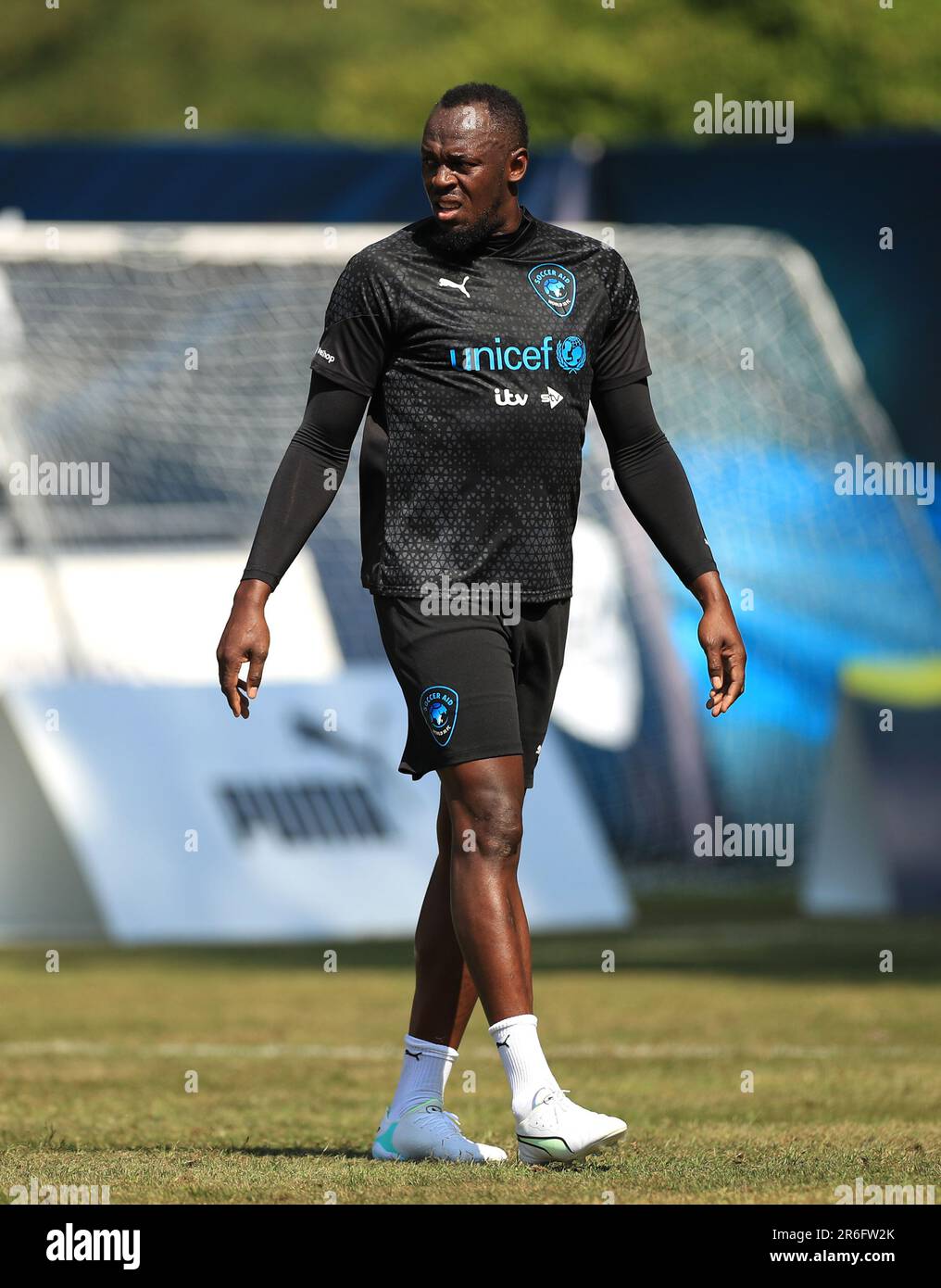 Usain Bolt during a training session at Champneys Tring ahead of the ...