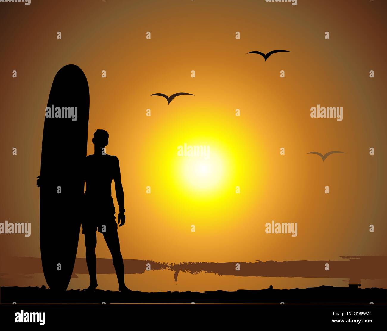 Summer vacations, surfing Stock Vector Image & Art - Alamy