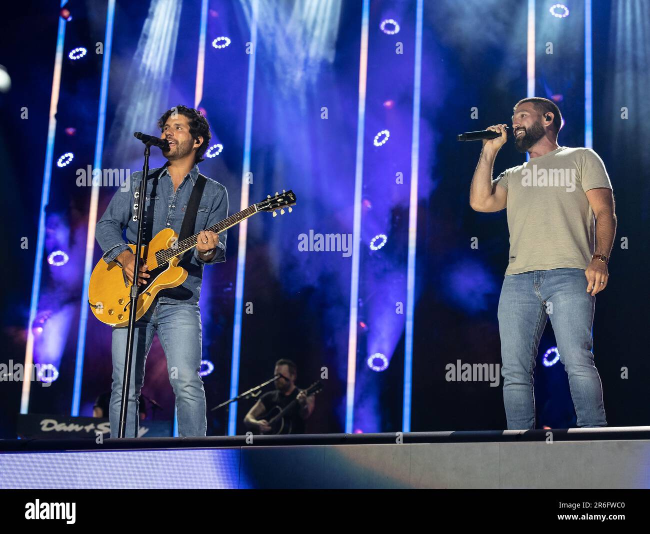 Dan + Shay perform during day 1 of the CMA Fest at Nissan Stadium on ...