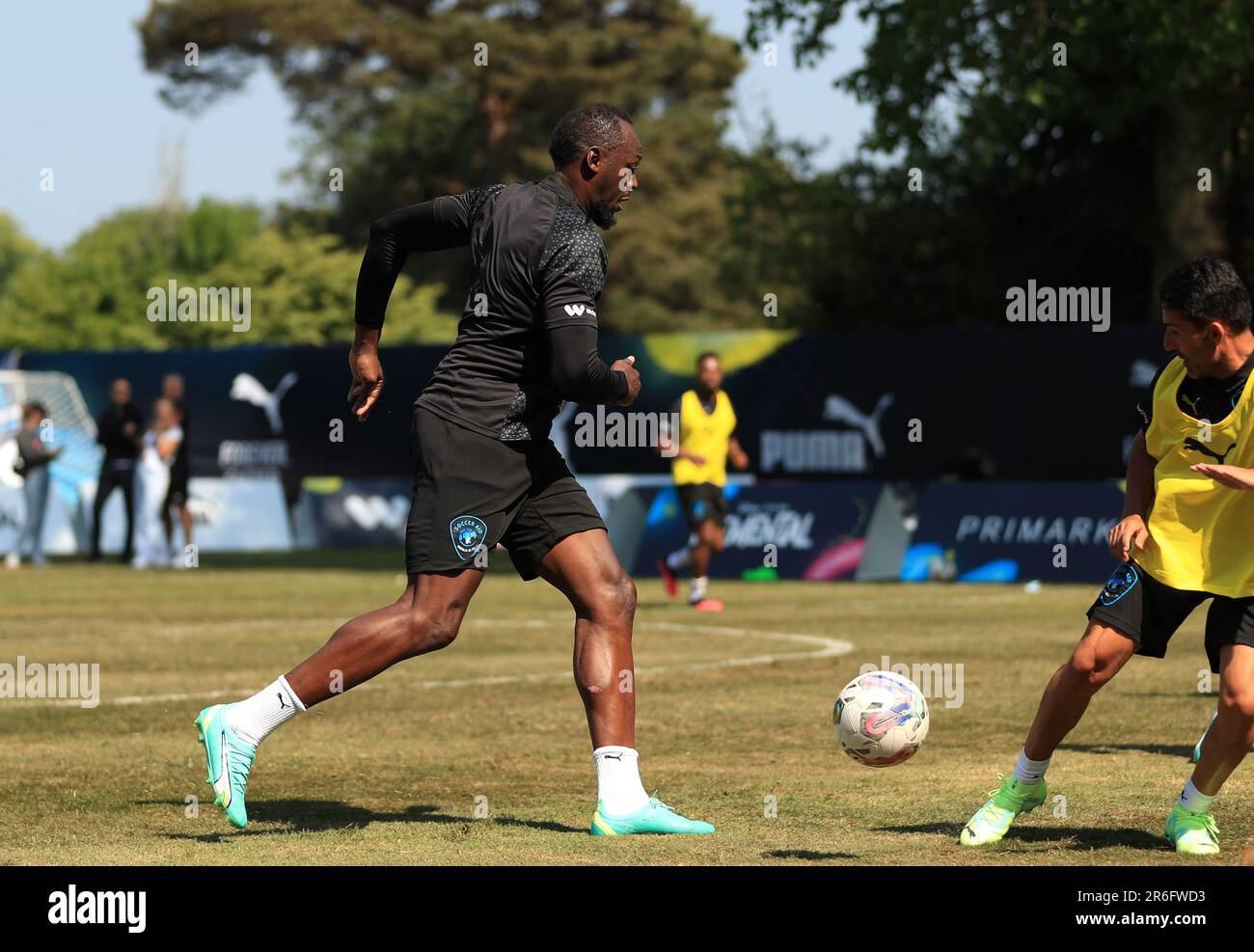 Usain Bolt during a training session at Champneys Tring ahead of the ...