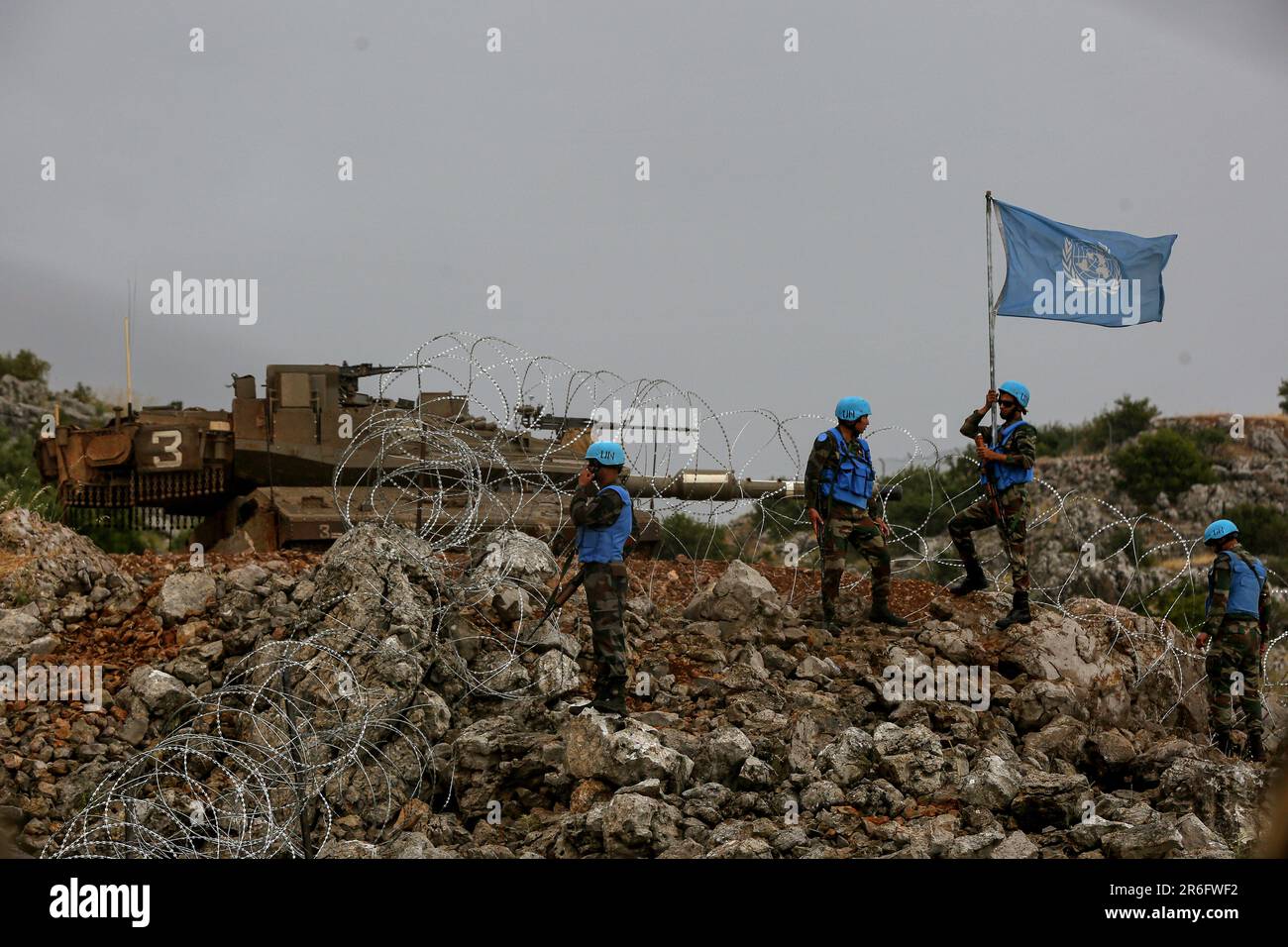 Kfarchouba, Lebanon. 09th June, 2023. A United Nation peacekeeping ...
