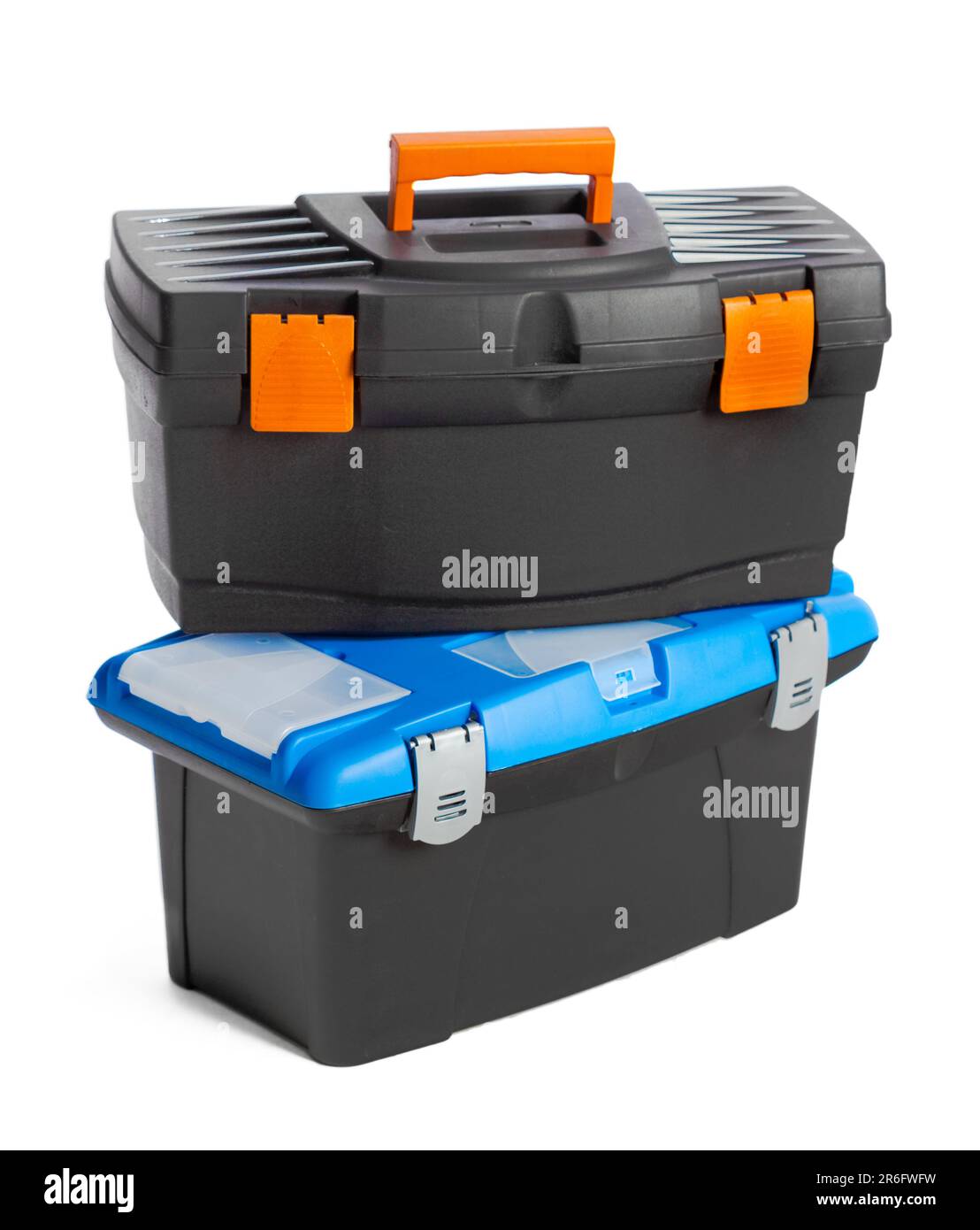 Toolkit box isolated on the white background Stock Photo - Alamy