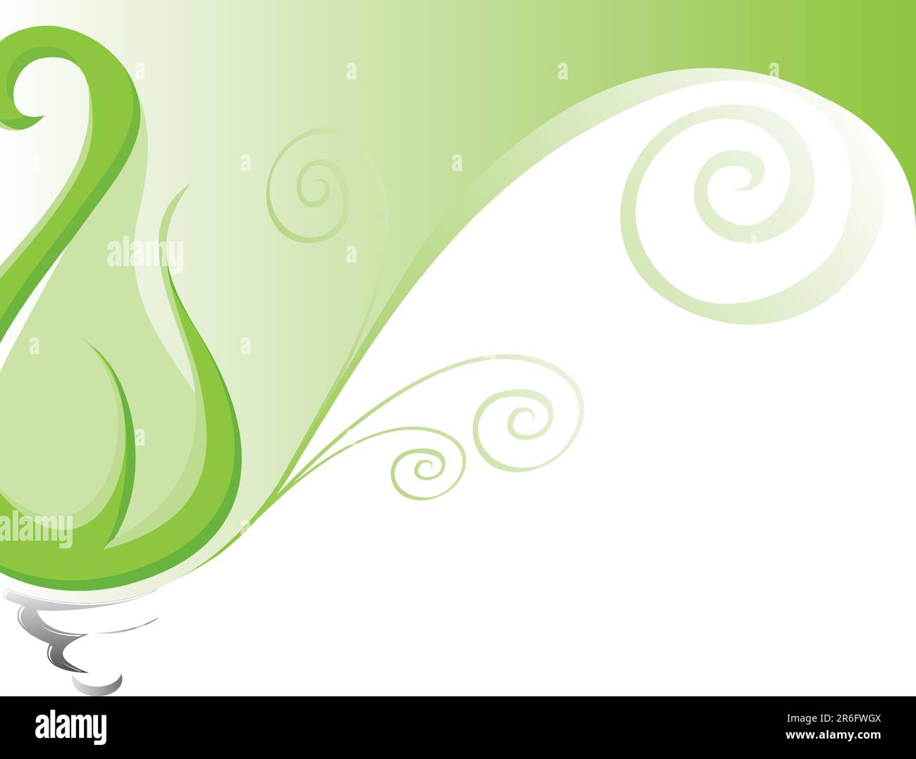 background with a green stylized lightbulb Stock Vector Image & Art - Alamy
