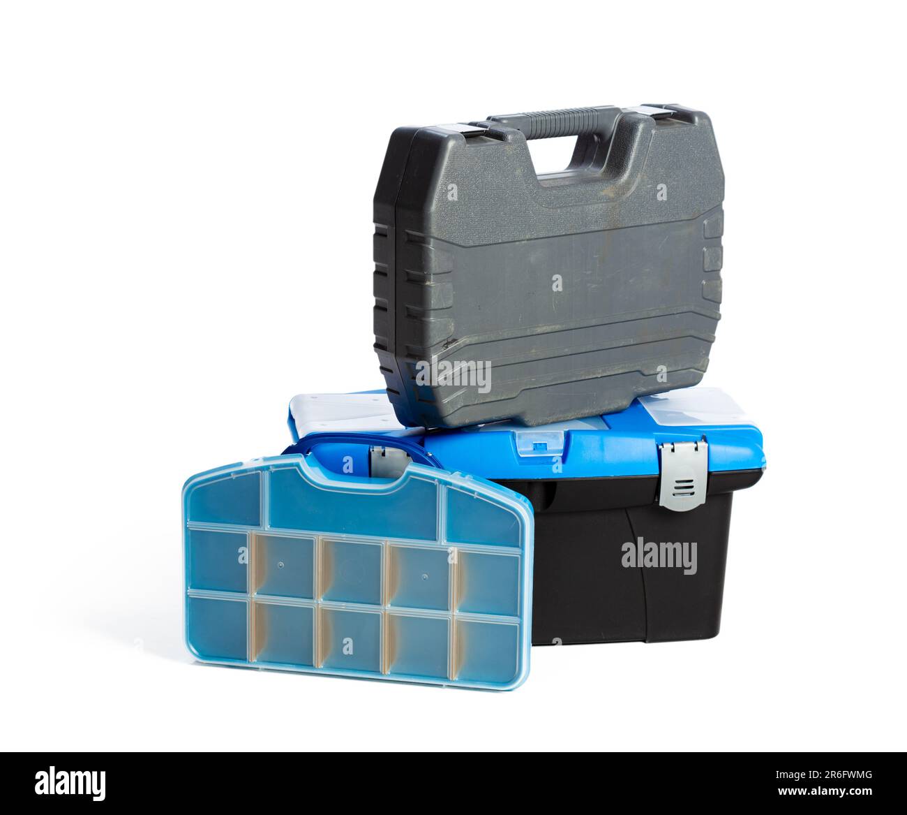 Toolkit box isolated on the white background Stock Photo - Alamy