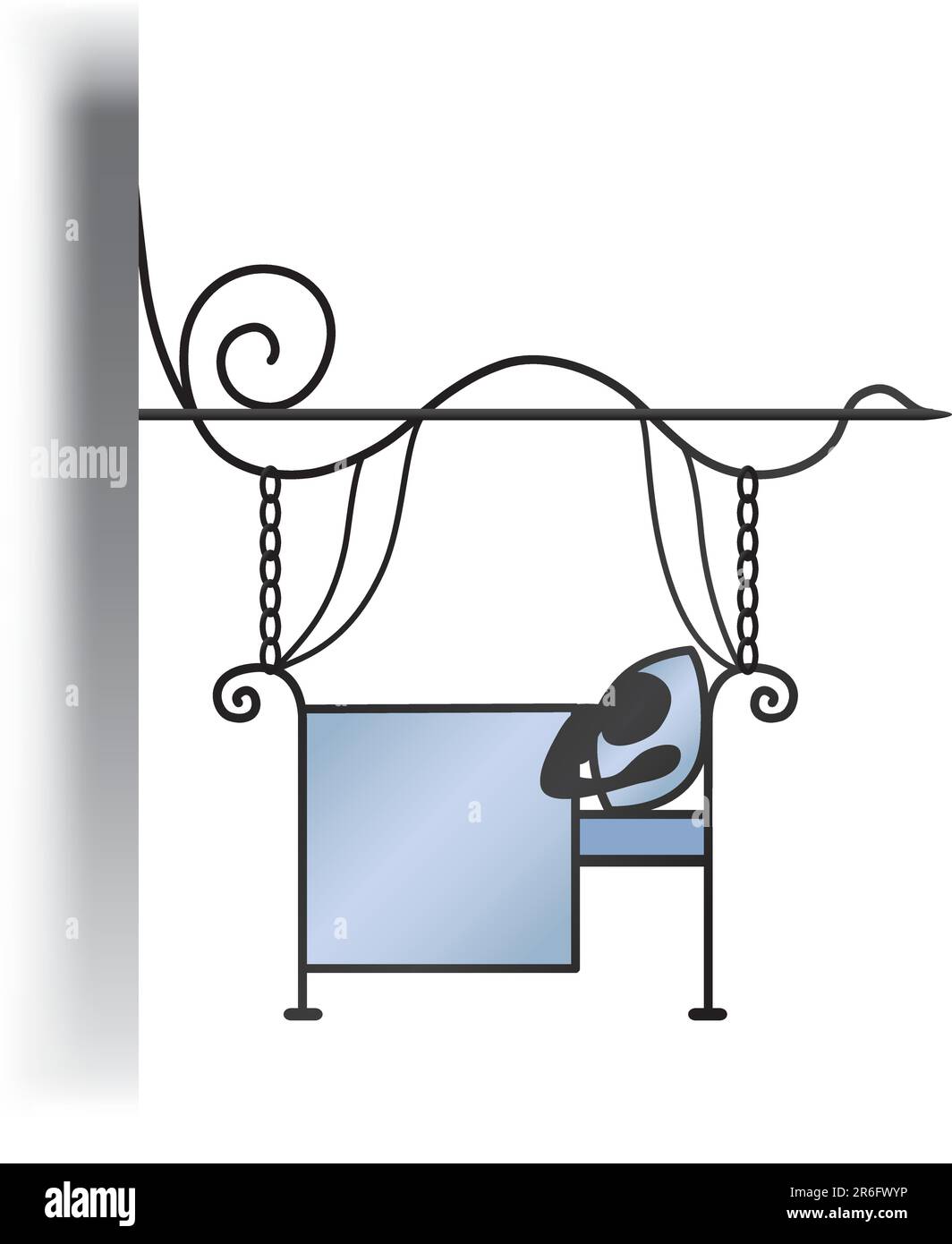 Metal original signboard with sleeping men on the bad Stock Vector ...