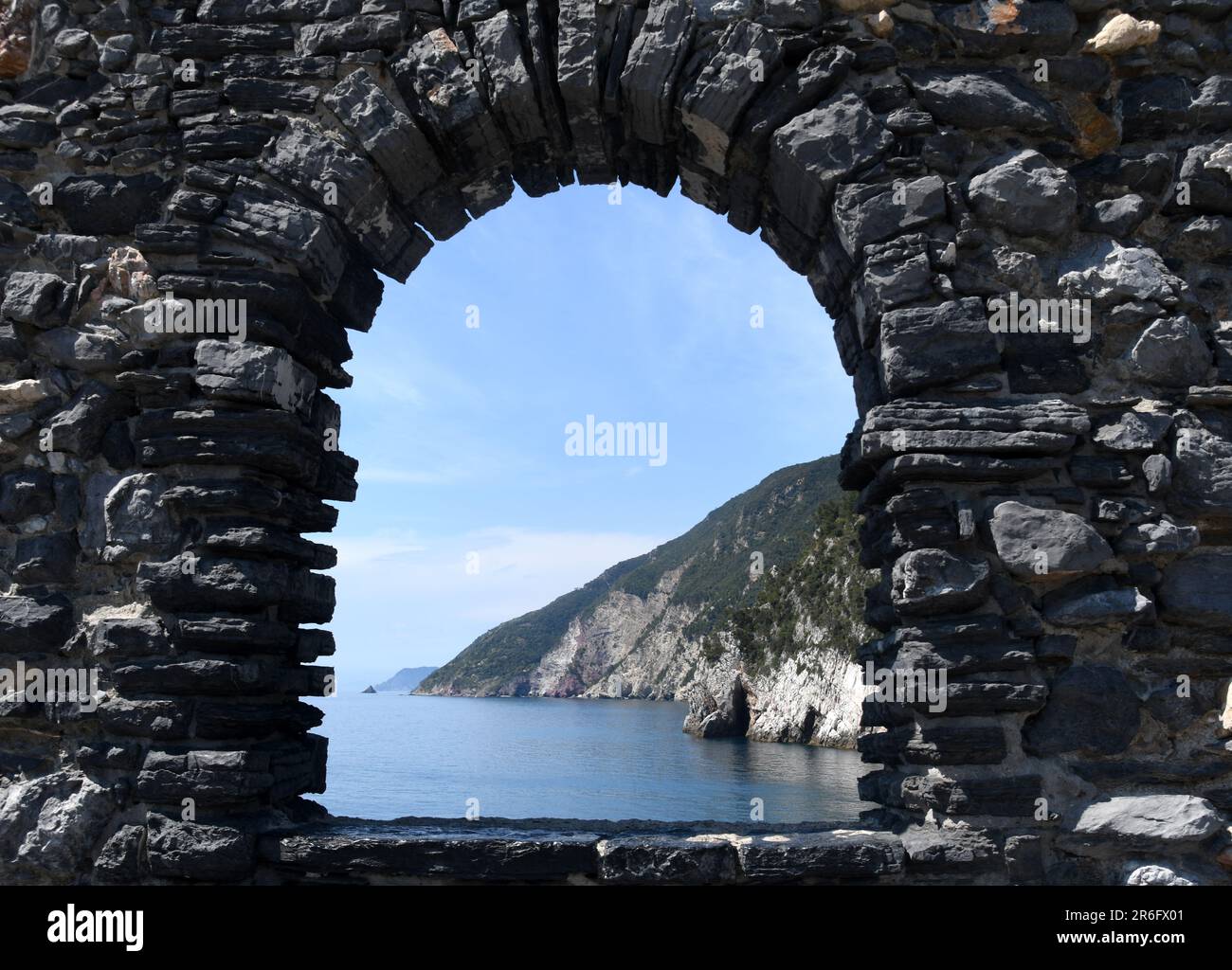 The marvelous gulf of Lord Byron's grotto framed by the medieval ...