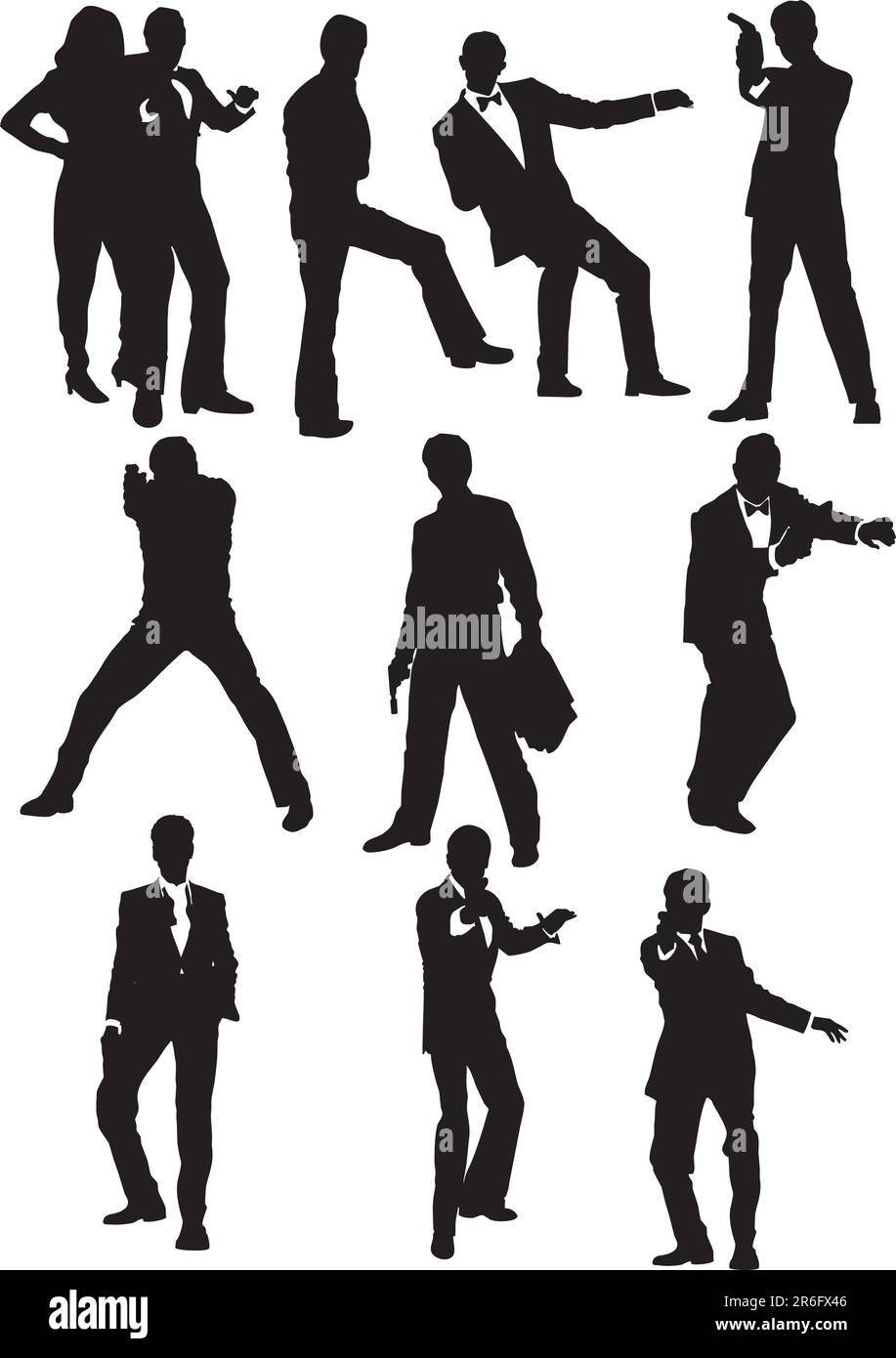 Some secret agent poses Stock Vector Image & Art - Alamy