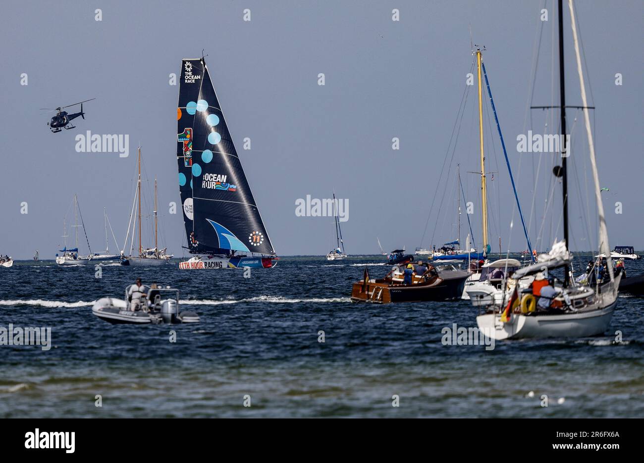 Kiel, Germany. 09th June, 2023. The "11th Hour Racing" passes the ...