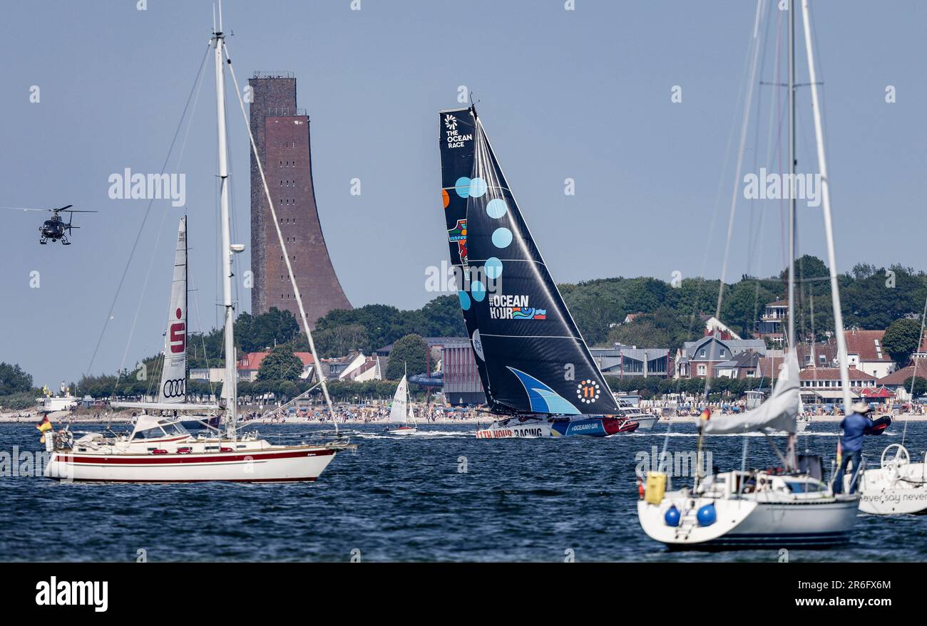 Kiel, Germany. 09th June, 2023. The "11th Hour Racing" passes the ...