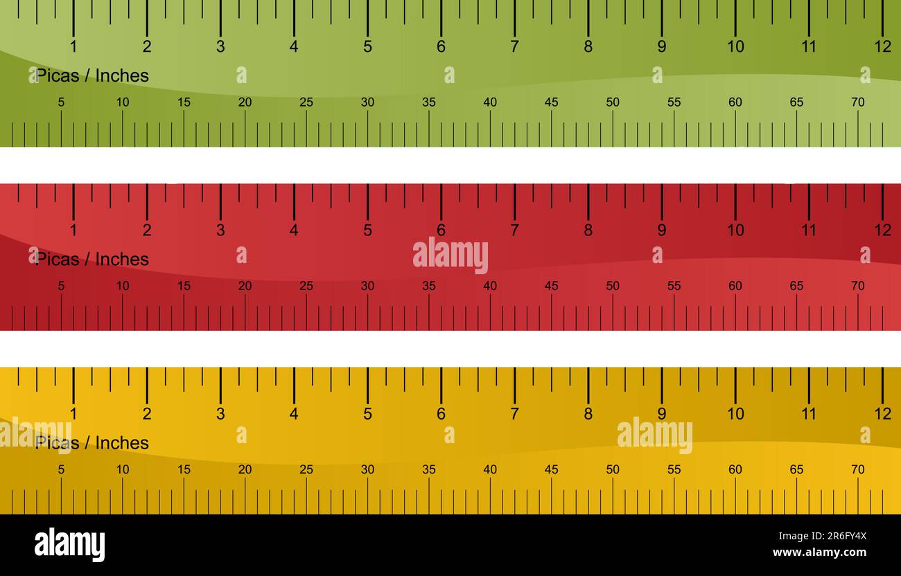Pica ruler set isolated on a white background Stock Vector Image & Art ...