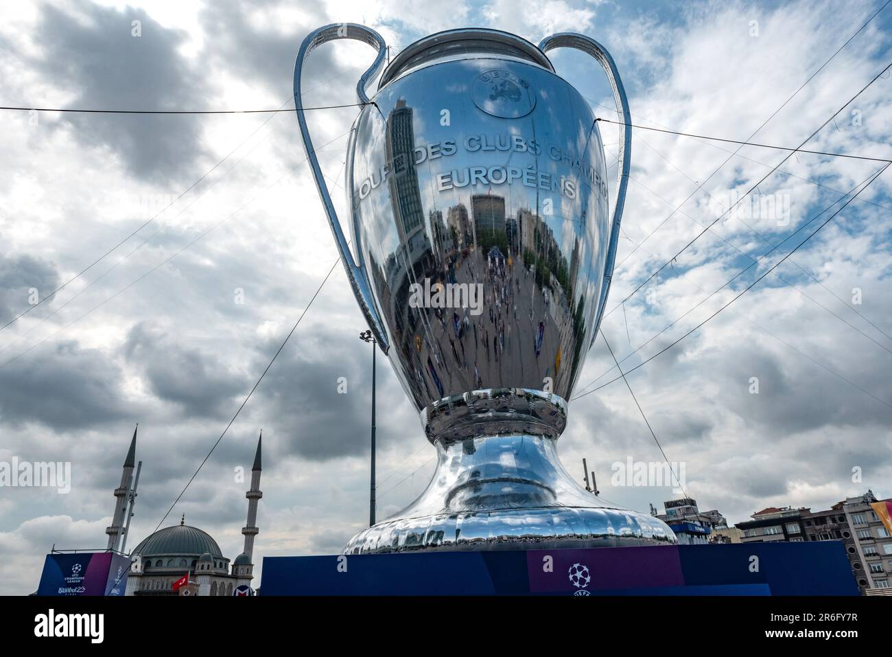 Istanbul, Turkey. June 9th 2023 A Giant inflatable Champions League ...