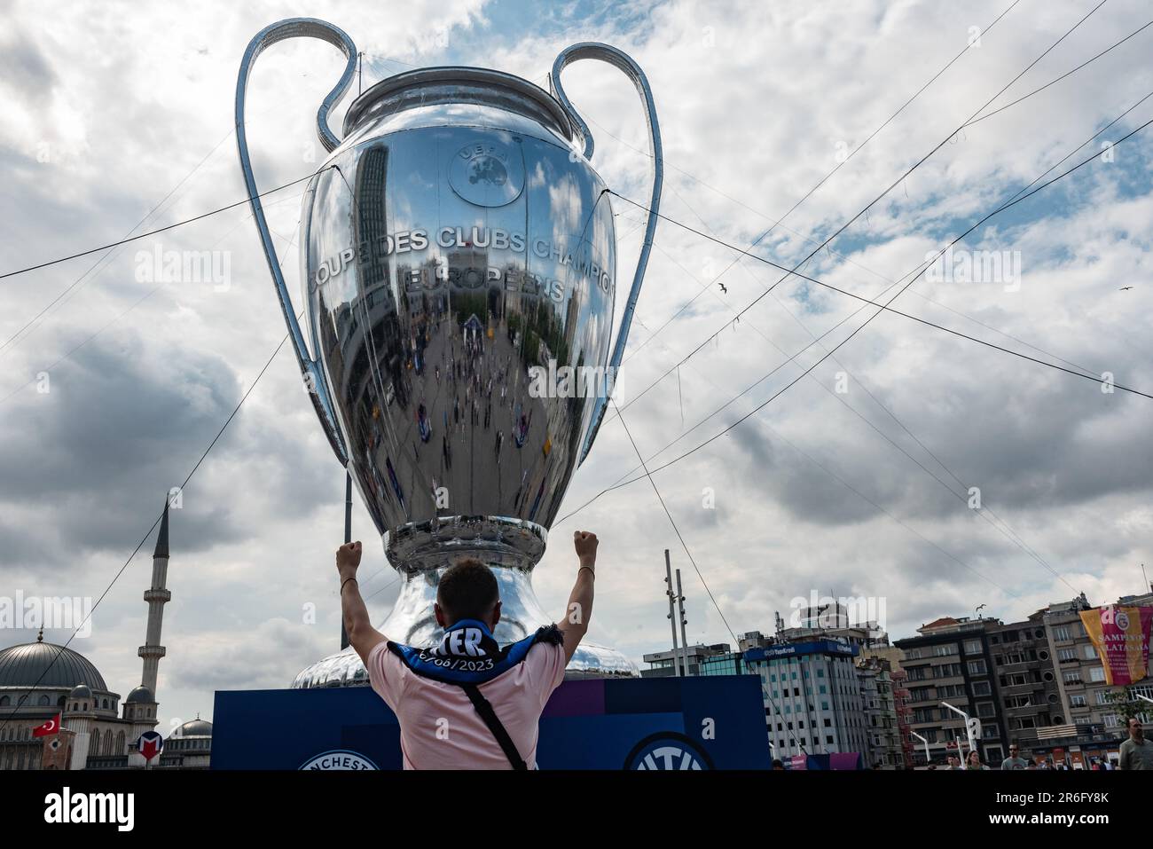 Istanbul, Turkey. June 9th 2023 An Inter Milan football supporter in ...