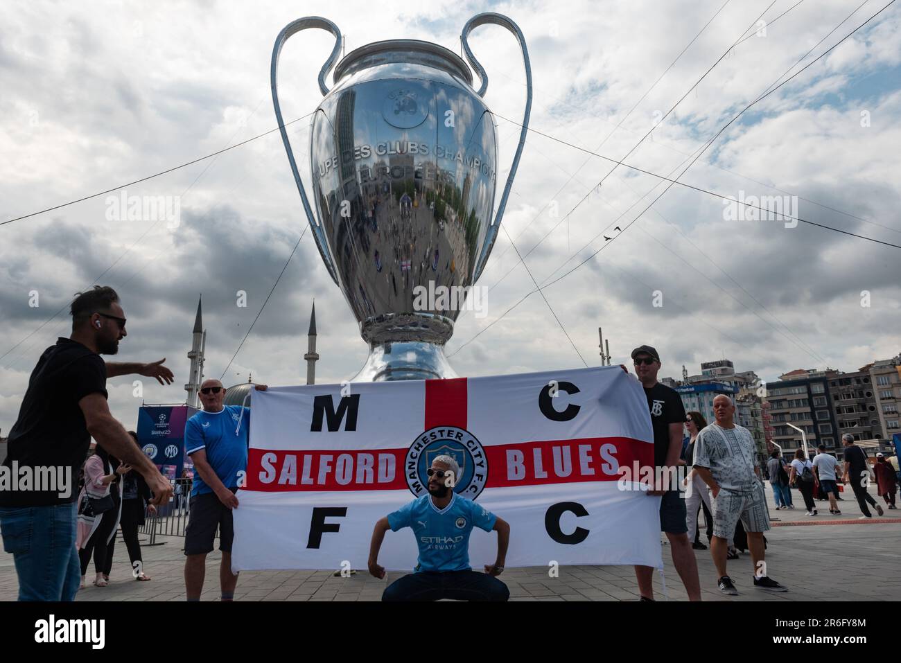 Istanbul, Turkey. June 9th 2023 Manchester City Fans in Taksim Square ...