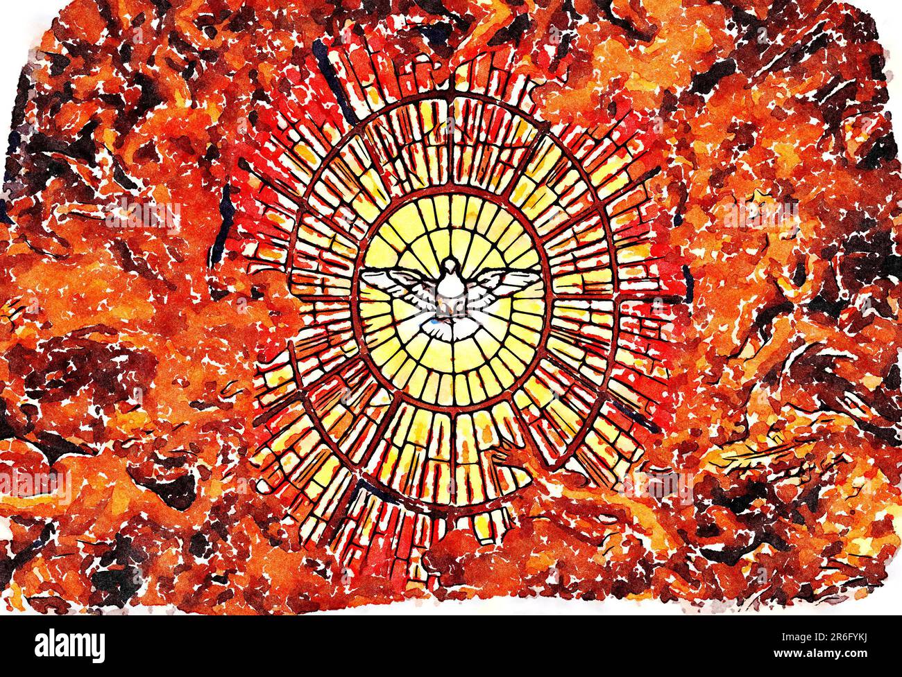 Creative illustration of Holy spirit symbol of peace, love and hope ...