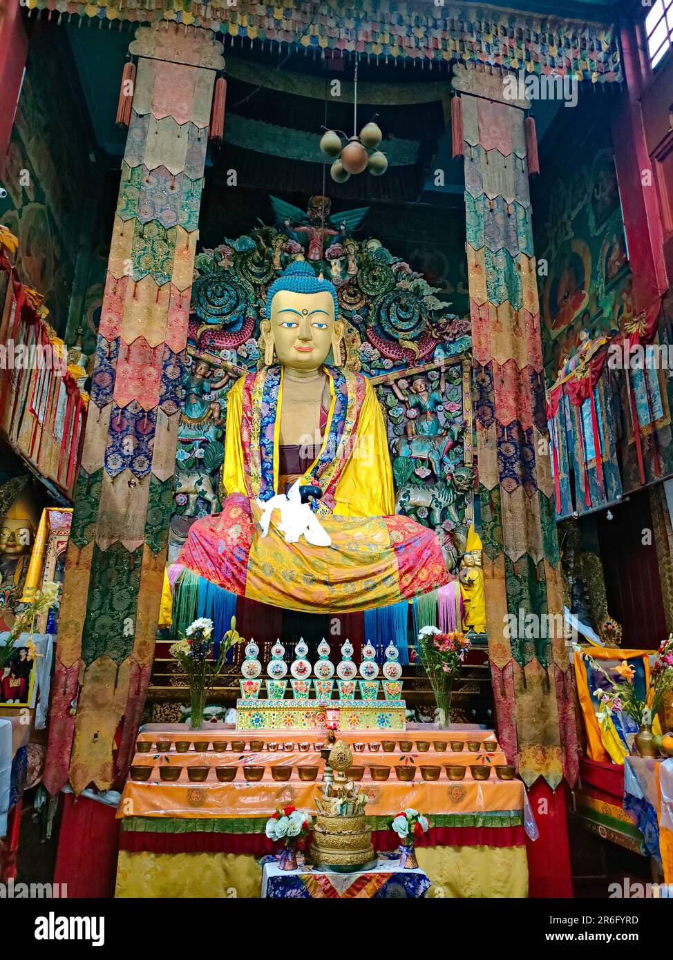, west bengal, india. lord budhdha statue in a monastery Stock Photo ...