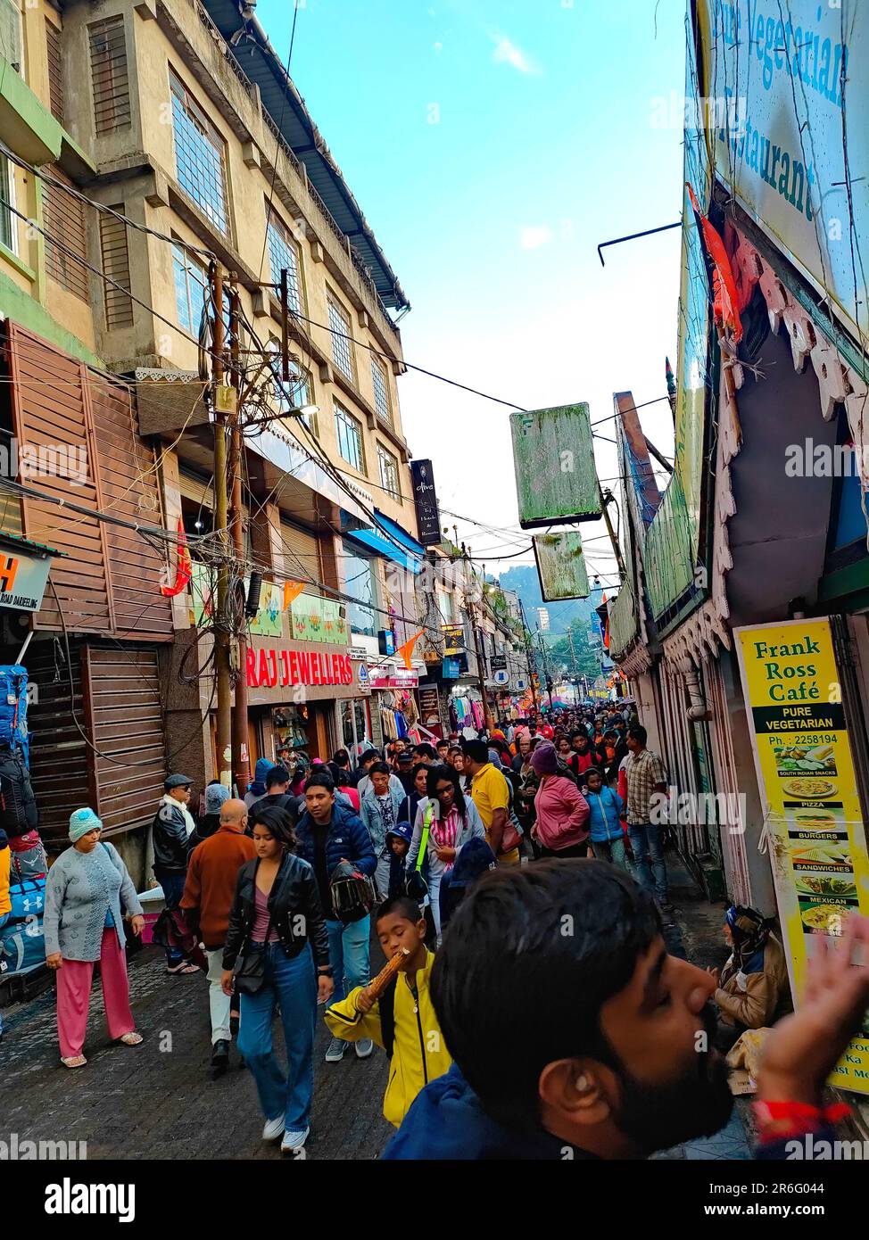 Darjeeling, West bengal, india, people walking in the streets of ...