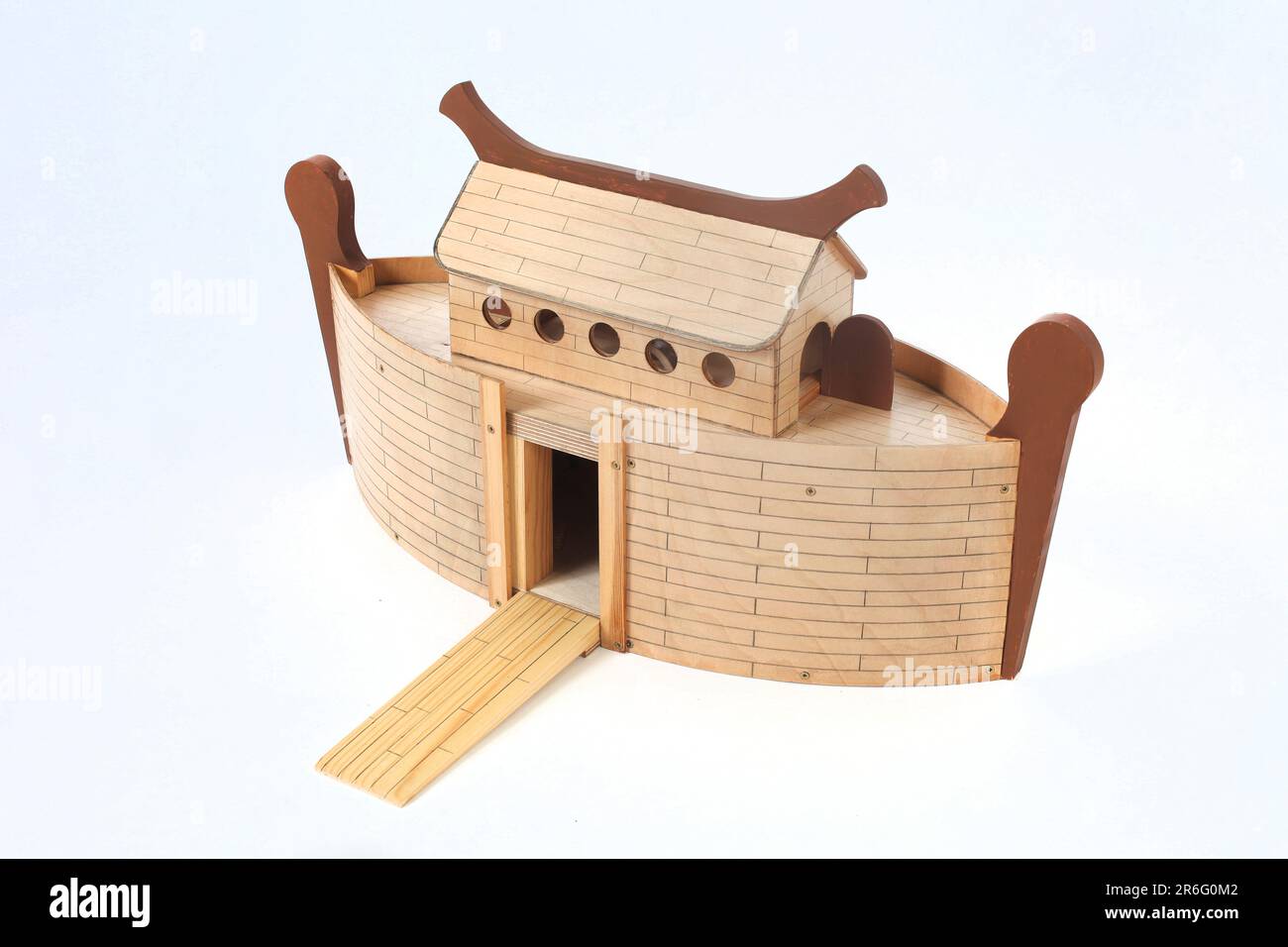 A wooden Noah's Ark toy Stock Photo - Alamy