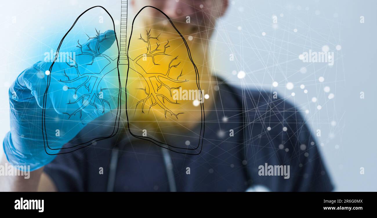 Medicine doctor touching icon medical network connection with modern ...