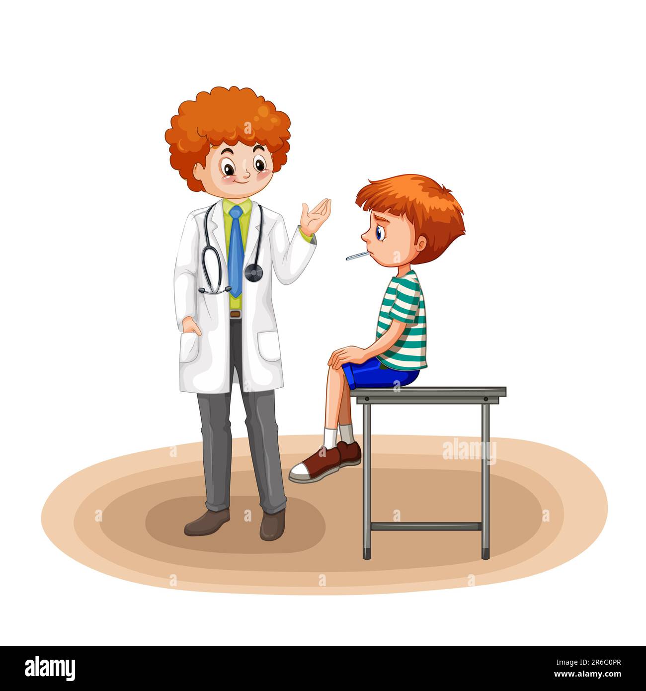 Doctor young patient table Cut Out Stock Images & Pictures - Alamy