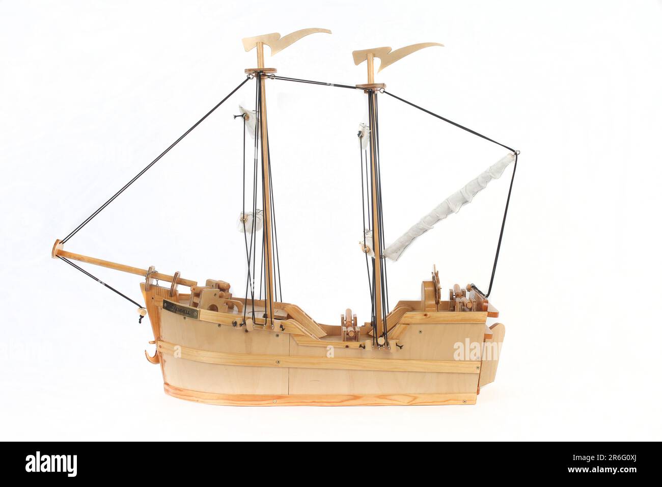 A child's wooden sailing ship Stock Photo - Alamy