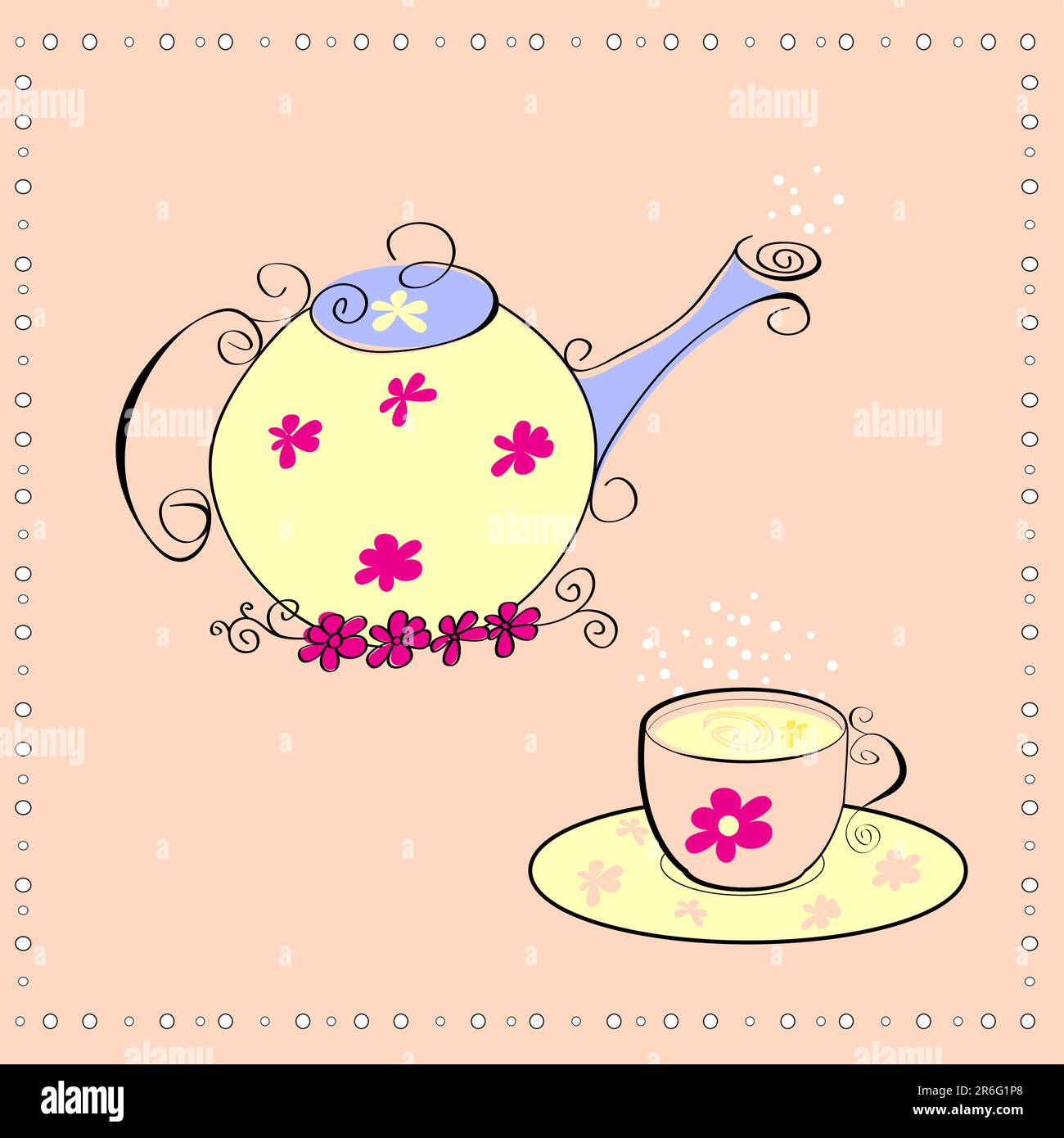 Child tea Stock Vector Images - Alamy