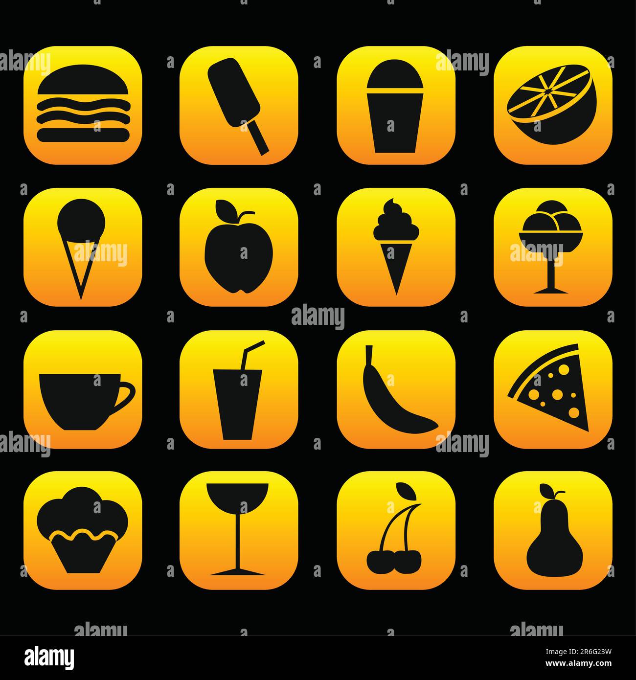 Food and Drinks Icons Stock Vector Image & Art - Alamy