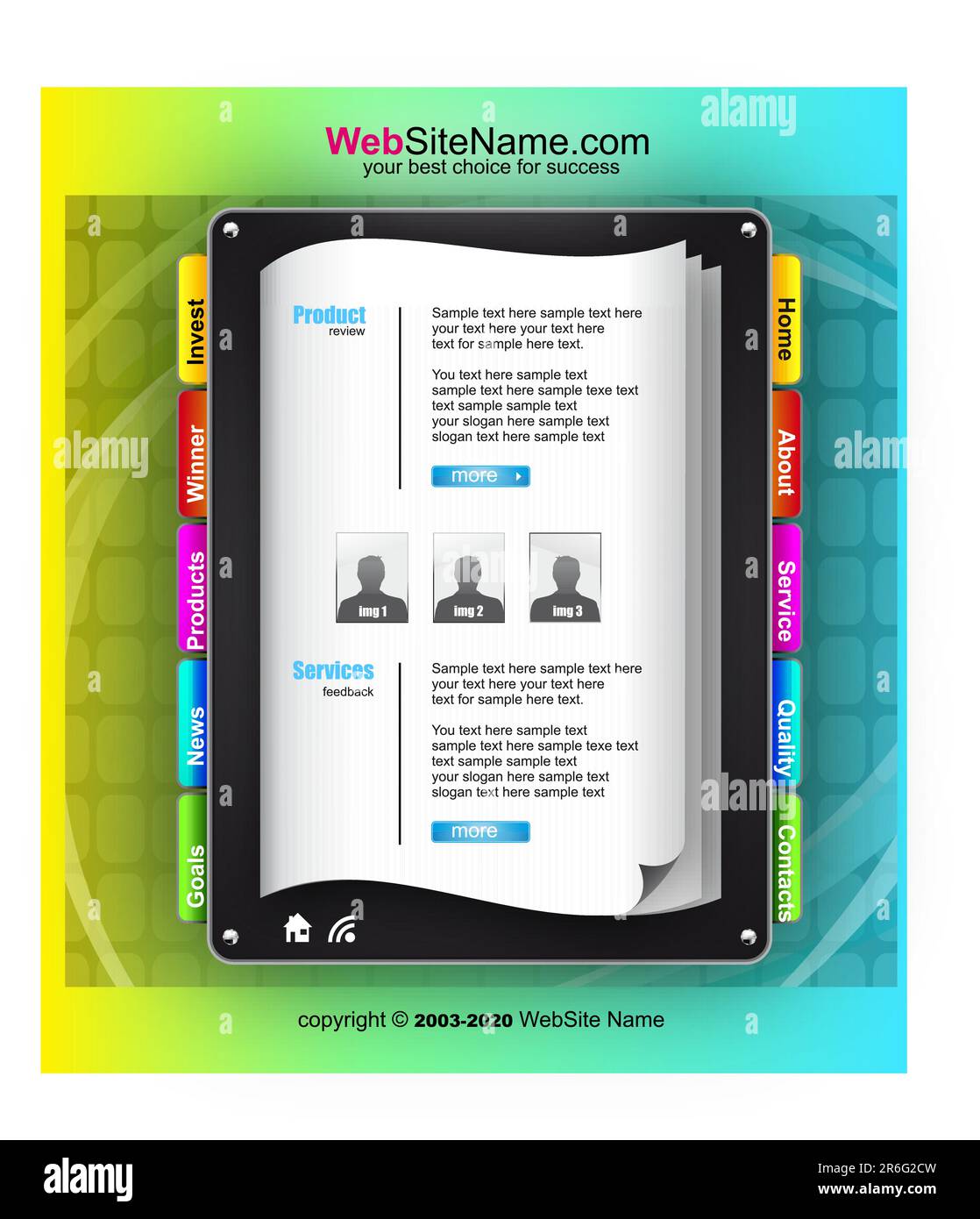 Modern Artistic WebDesign Template with original Design elements and ...