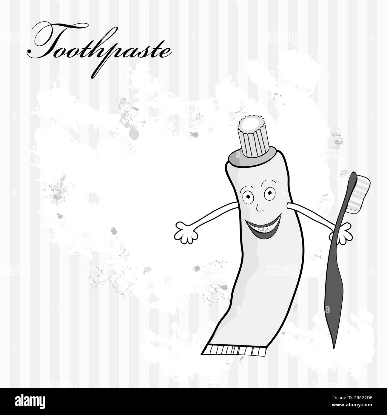 Retro stylized illustration with toothpaste Stock Vector Image & Art ...