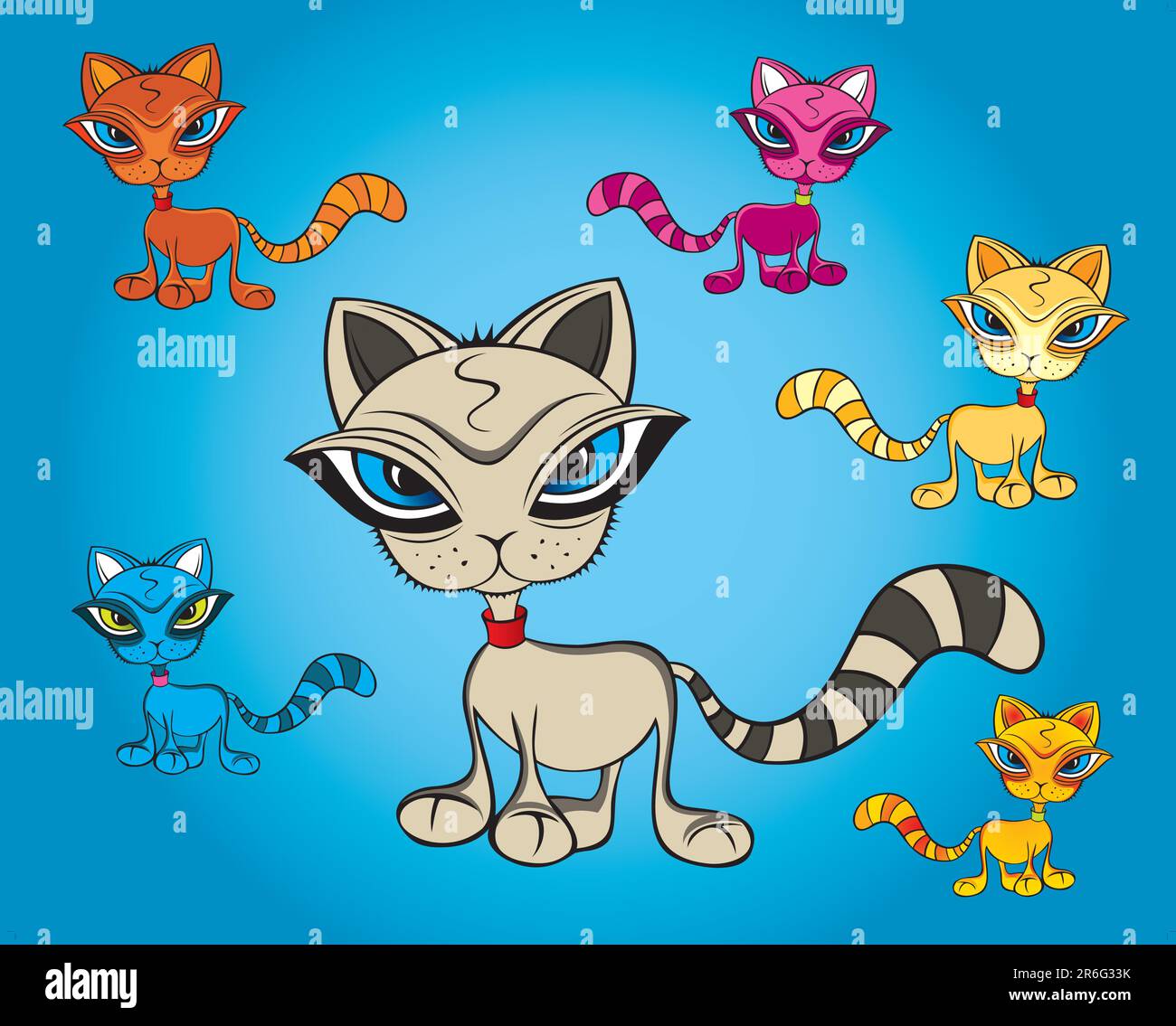 Little cat vector drawing Stock Vector Image & Art - Alamy