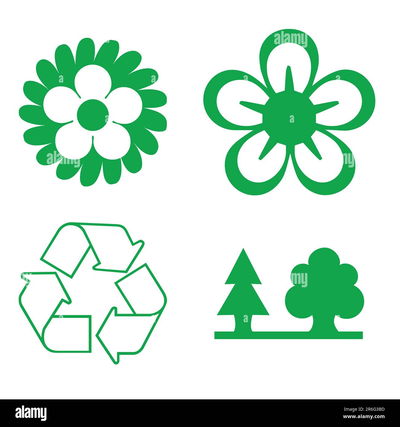Set of green environmental icons, vector illustration Stock Vector ...