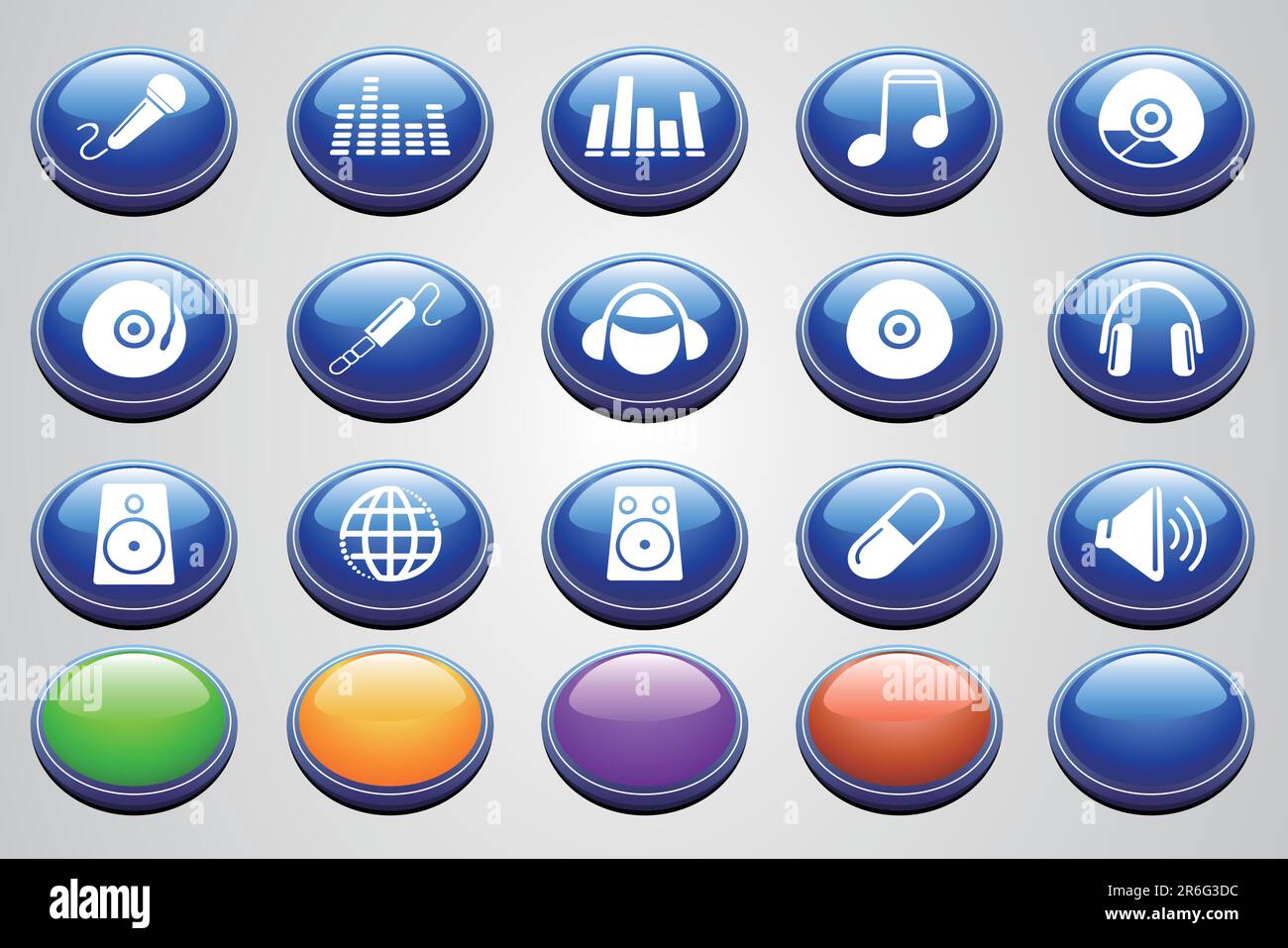 Music and Dance icons Round Perspective series Stock Vector Image & Art ...