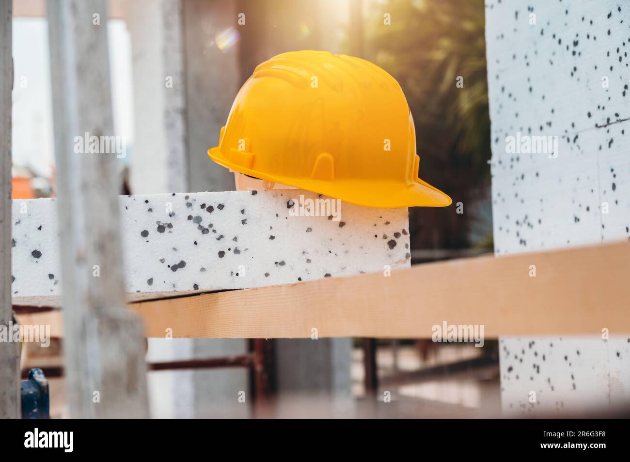 Polystyrene thermal cladding for energy saving on a new house Stock ...