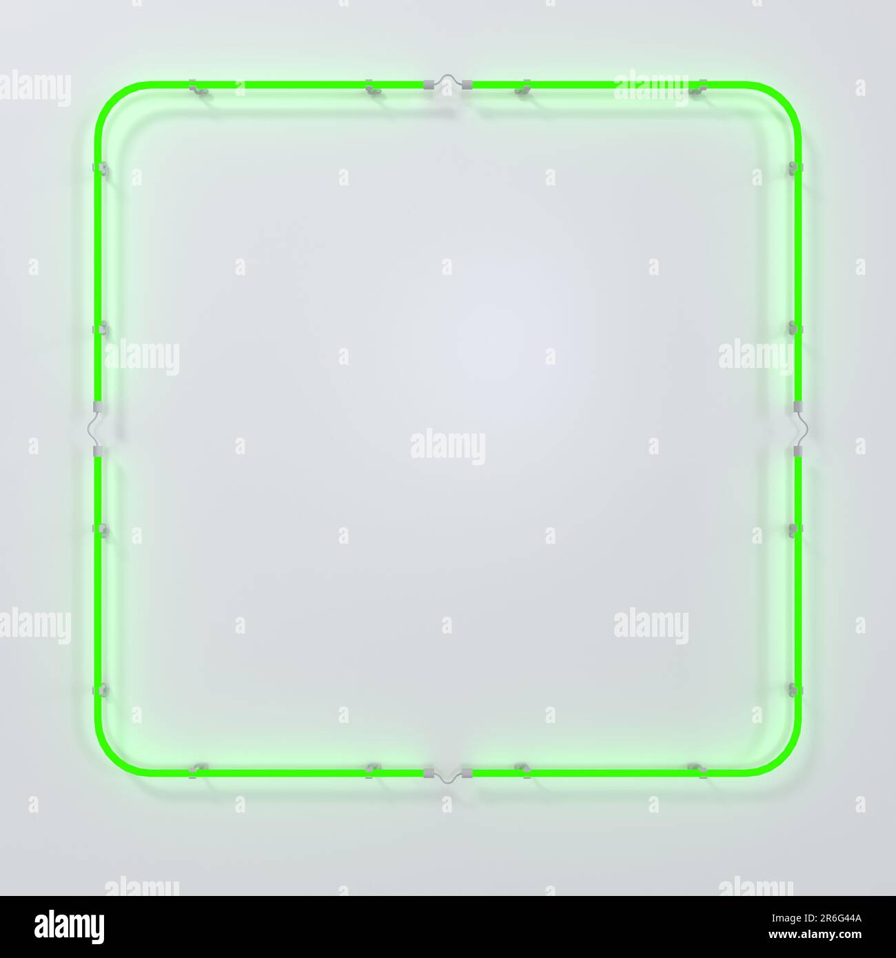 Empty Neon Sign with illumination on wall. 3d illustration Stock Photo ...