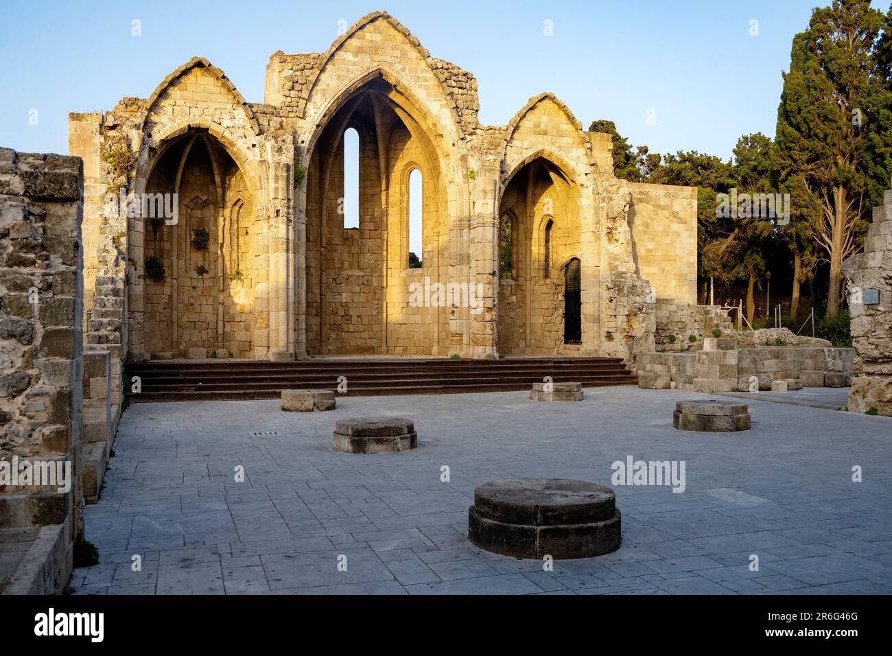 Medieval quarter rhodes church hi-res stock photography and images - Alamy