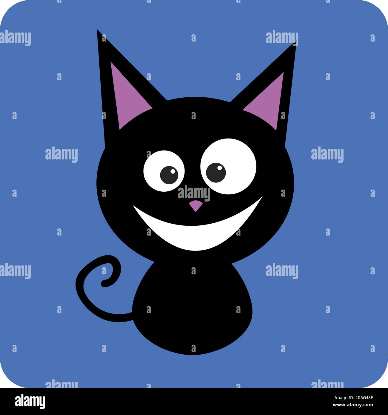 Cat smiling Stock Vector Images - Alamy