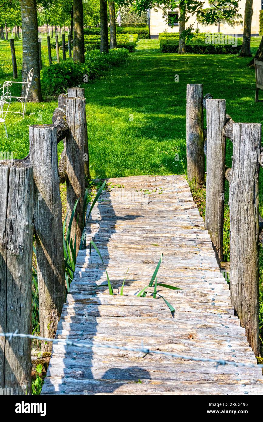 Rustic pedestrian bridge in rural hi-res stock photography and images ...