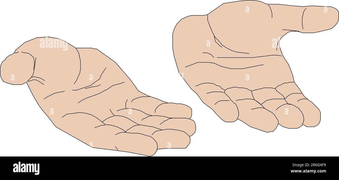 Outstretched hands Stock Vector Images - Alamy