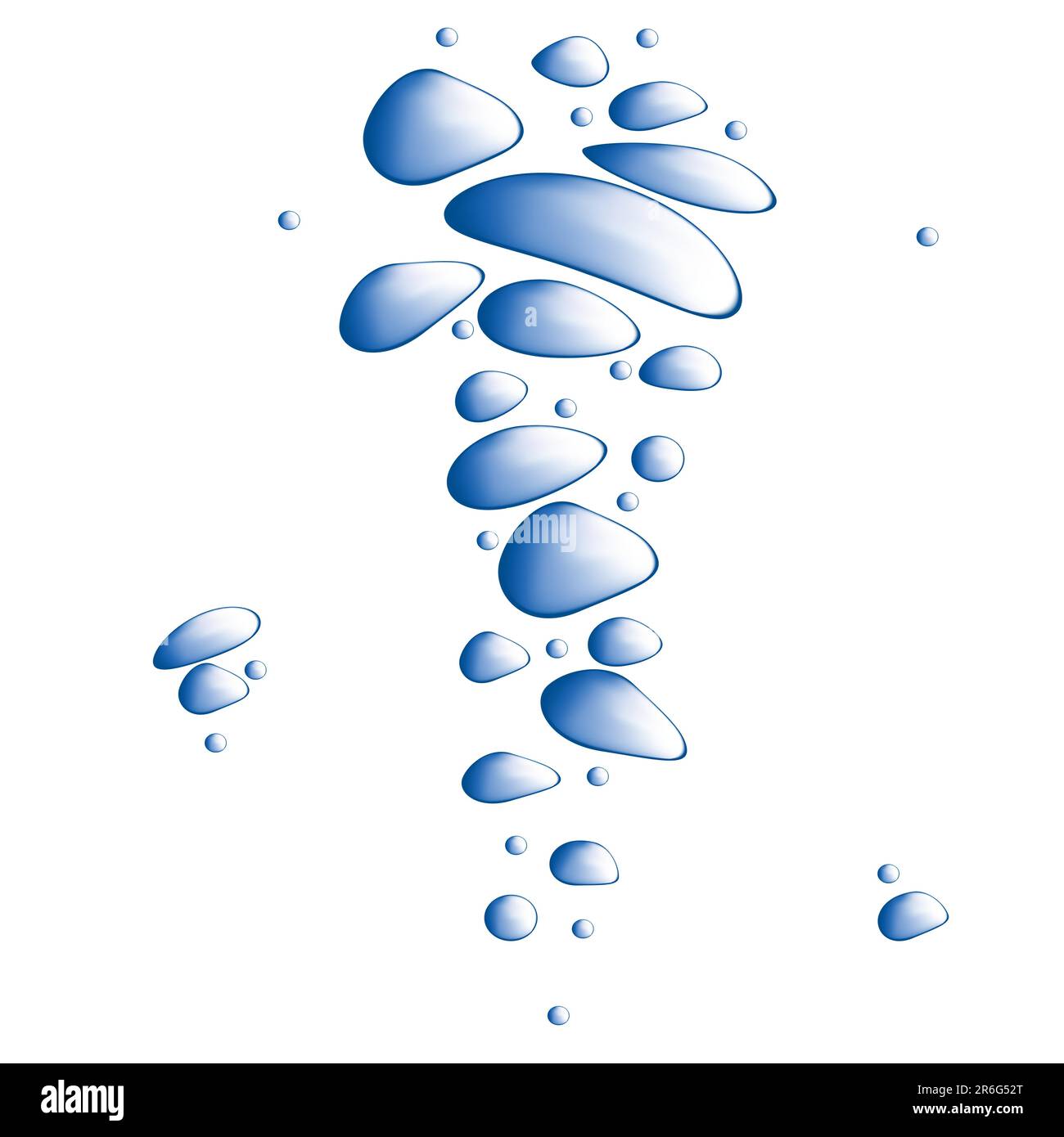 Illustration of blue sea underwater with air bubbles Cut Out Stock ...