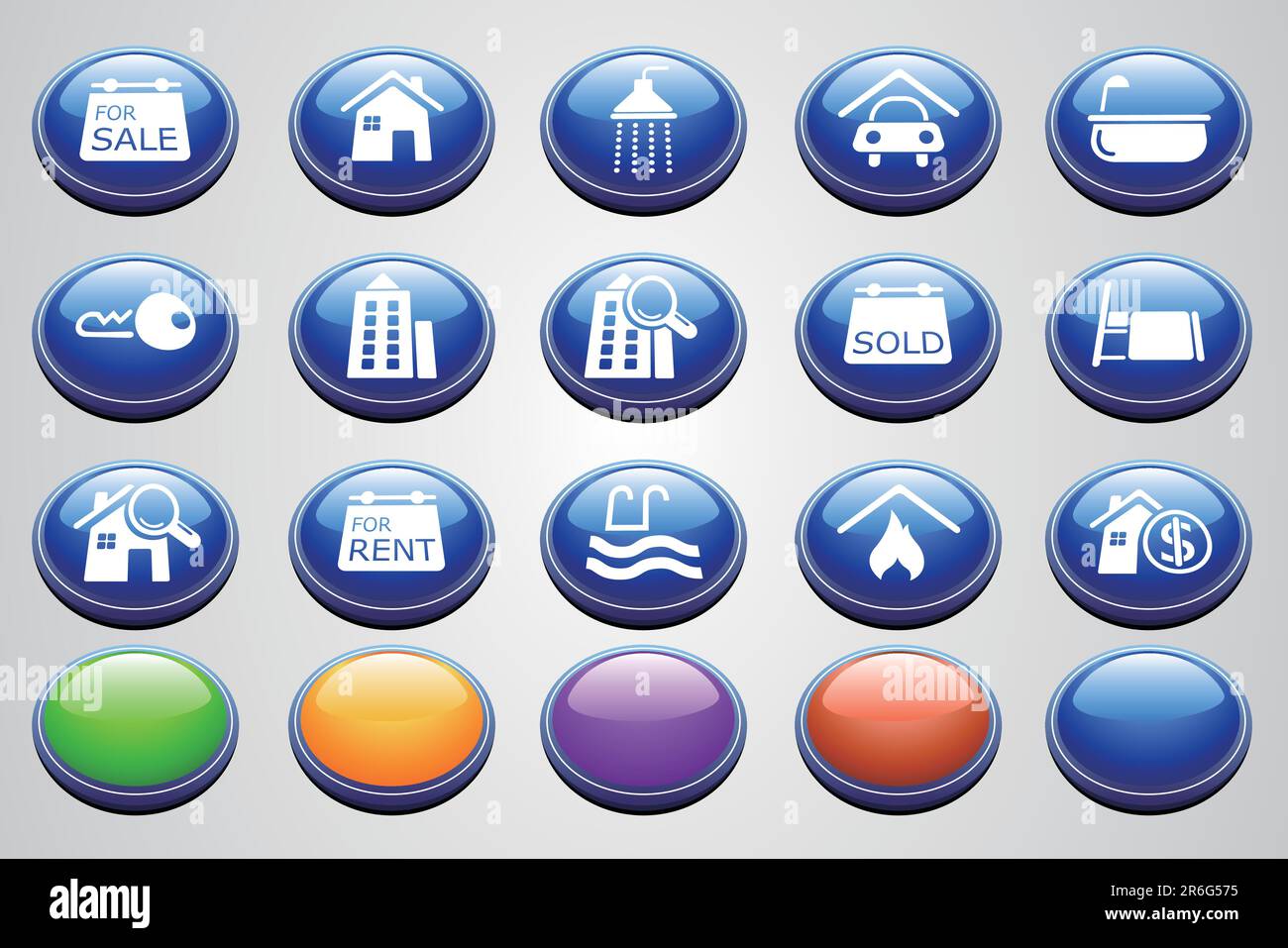 Real Estate icons Round Perspective series Stock Vector Image & Art - Alamy
