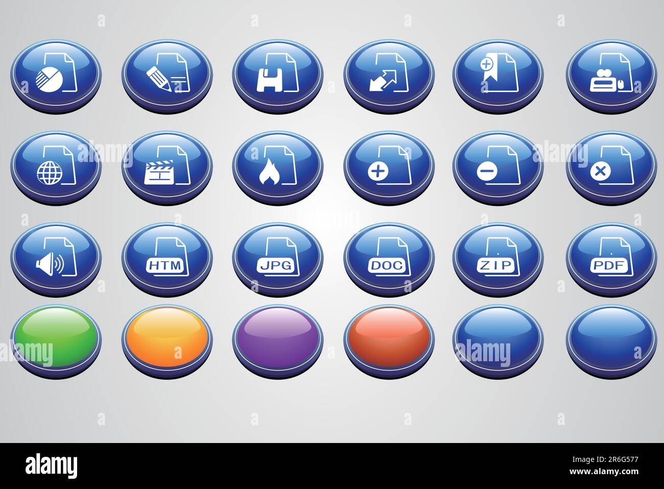 Document And File Formats Round Perspective Series Stock Vector Image And Art Alamy