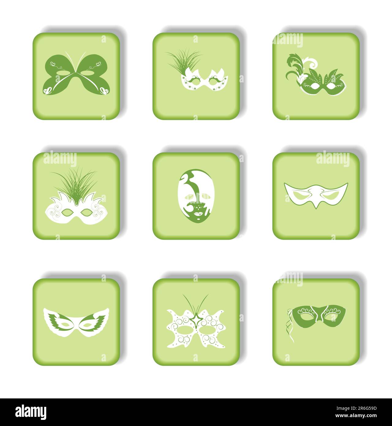 Set icon of carnaval mask. Vector Stock Vector Image & Art - Alamy