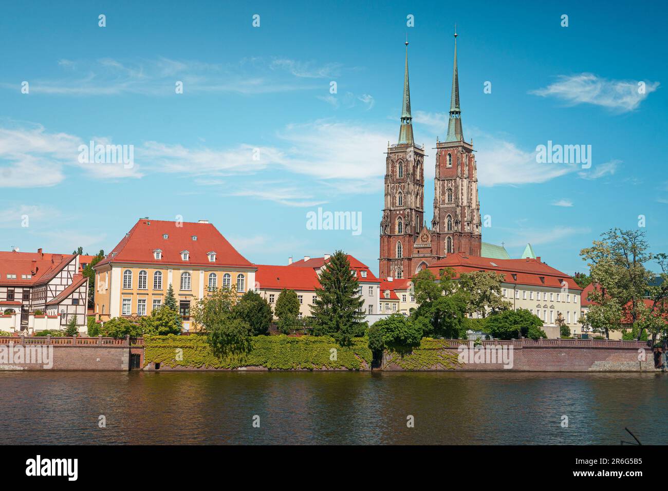 The Cathedral of St. John the Baptist in Wroclaw. The cathedral, located in the Ostrów Tumski ...