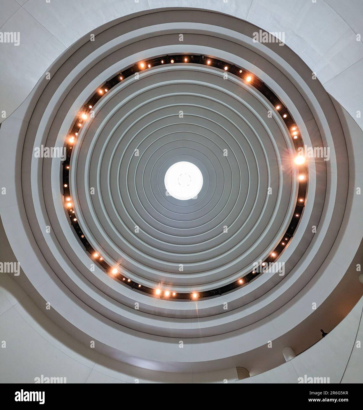 Vertical view of the inside of an architectural dome Stock Photo - Alamy