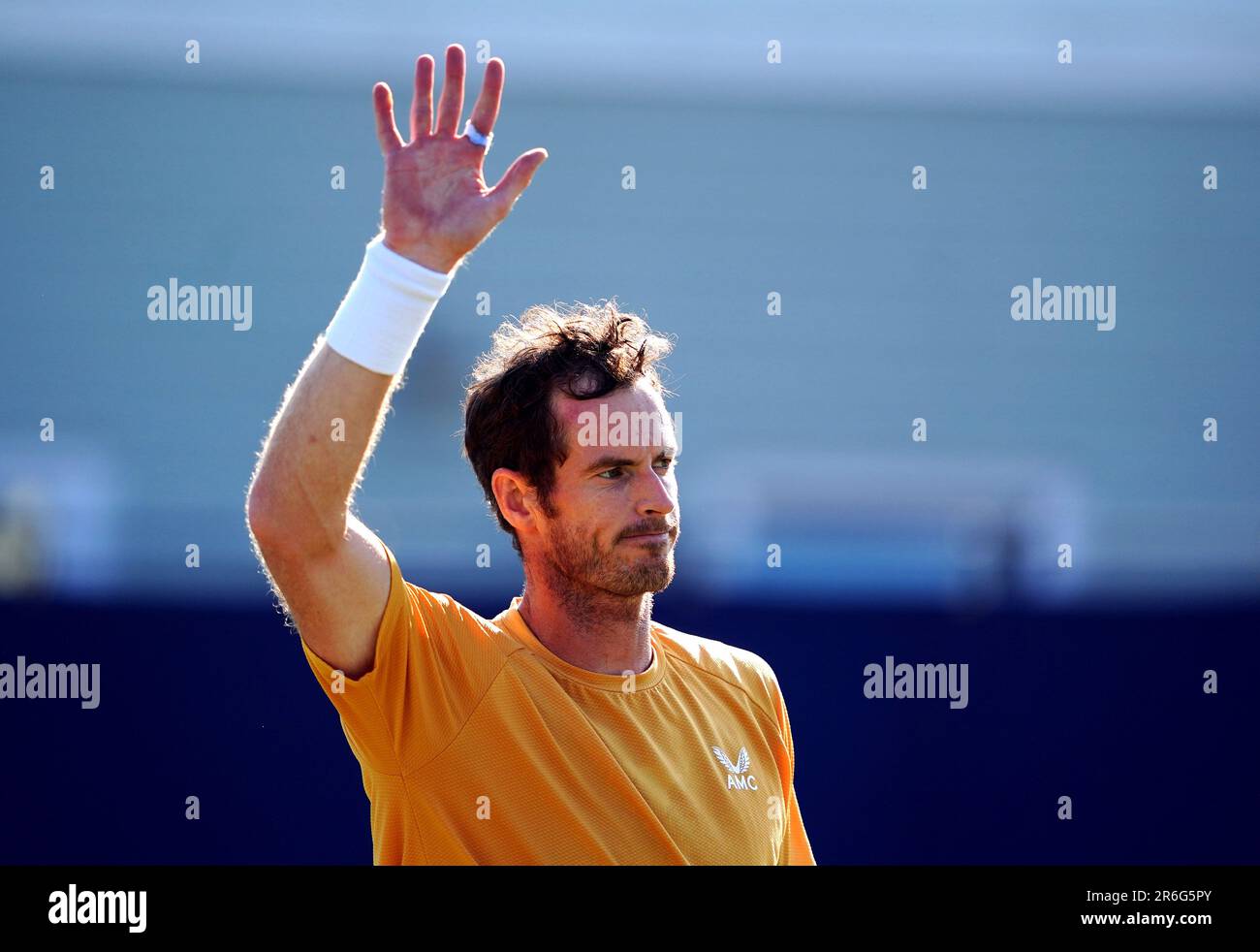 Andy Murray celebrates victory following his quarter final match ...